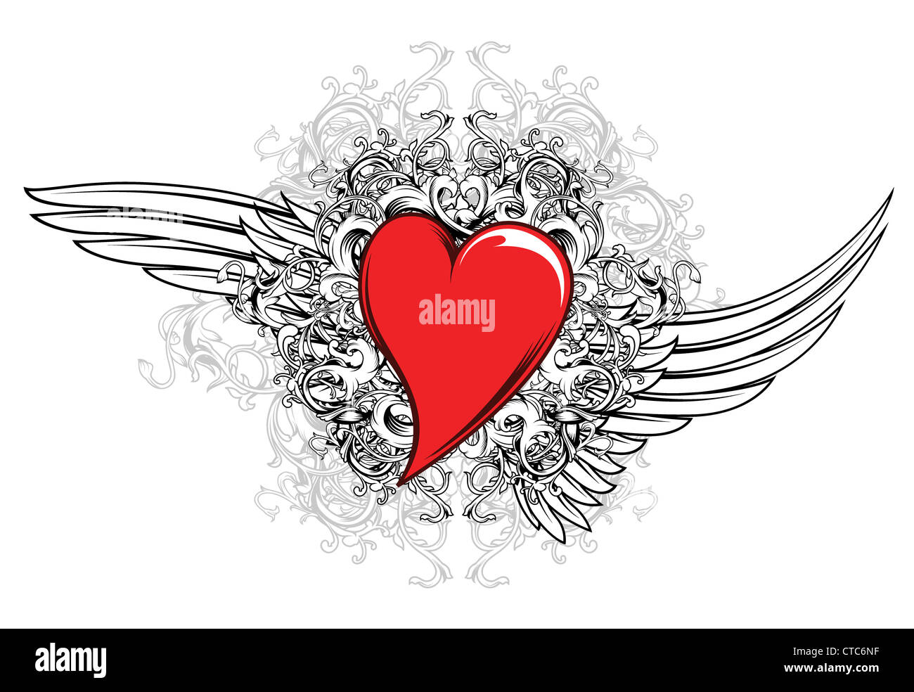 valentine heart emblem Stock Photo - Alamy