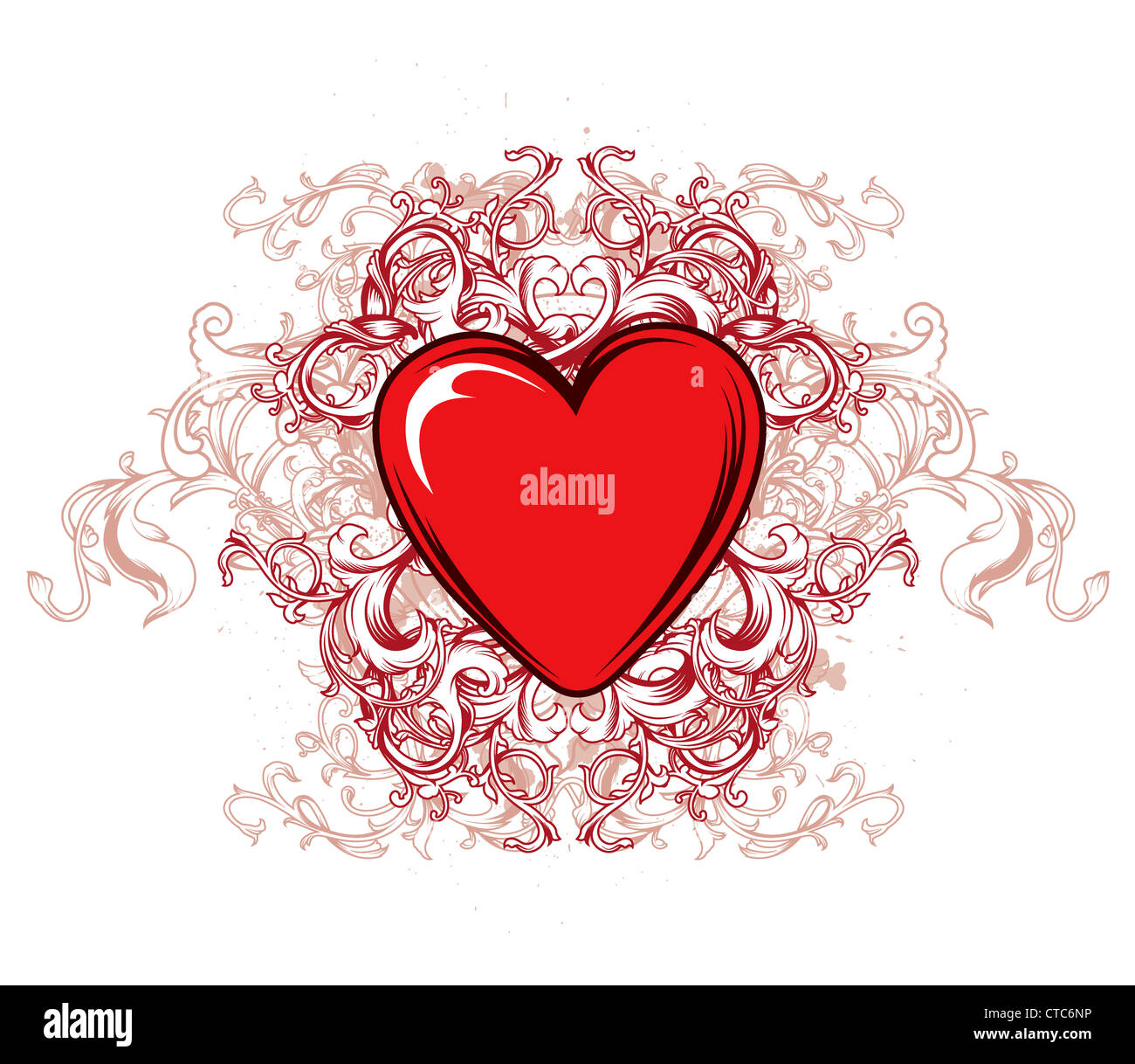valentine heart emblem Stock Photo - Alamy