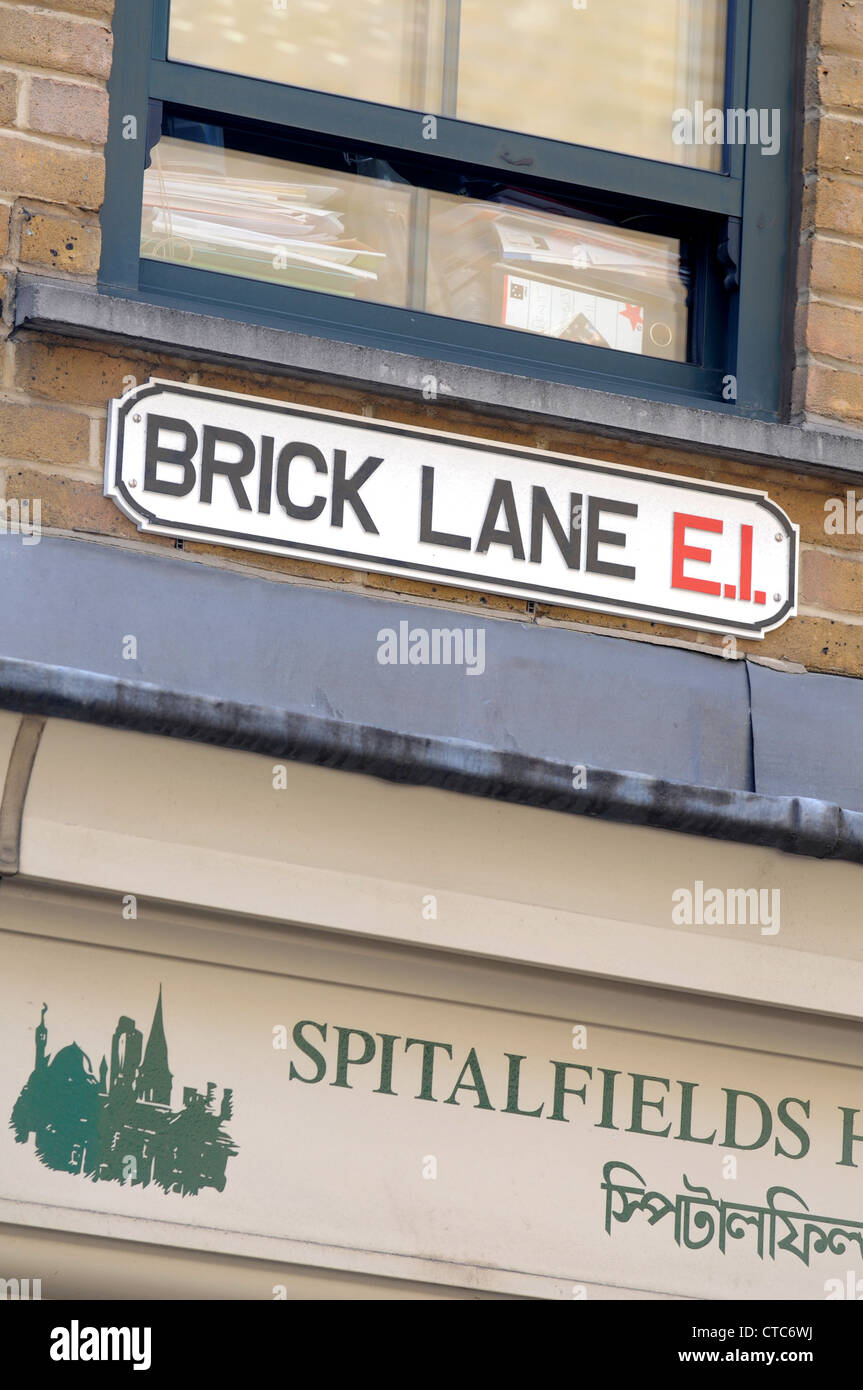 Brick lane street sign tower hi-res stock photography and images - Alamy
