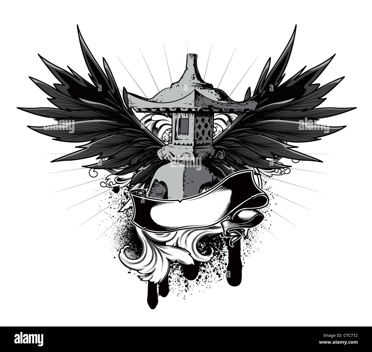 japanese emblem vector illustration Stock Photo - Alamy