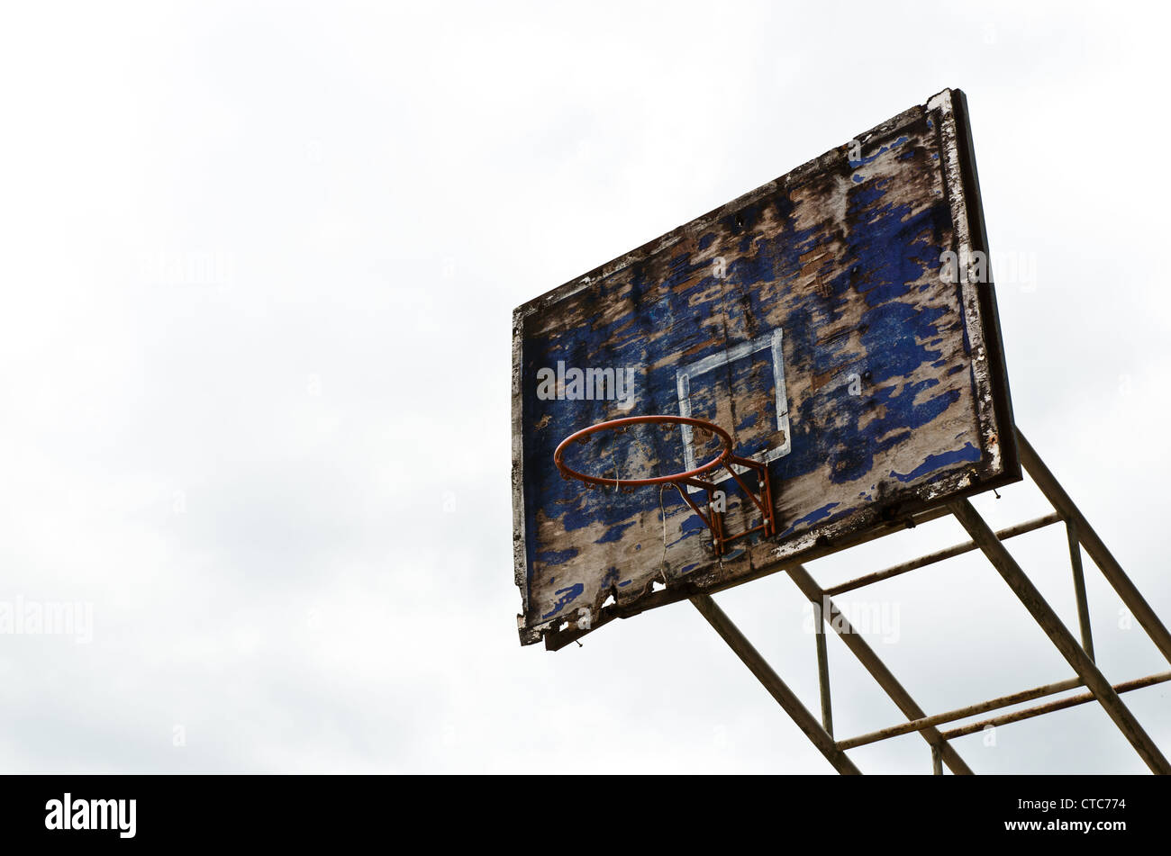 Very old basketball hoop Stock Photo - Alamy