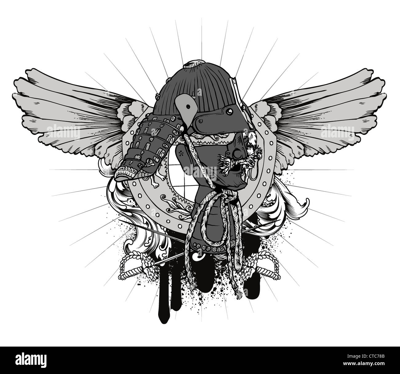 japanese emblem vector illustration Stock Photo - Alamy