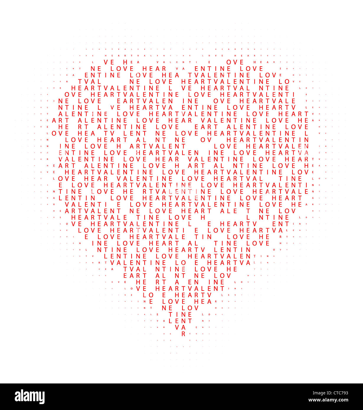 heart made of text Stock Photo - Alamy