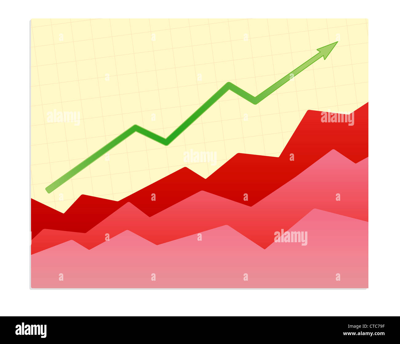 Vector illustration - Shiny graph of success trend Stock Photo - Alamy