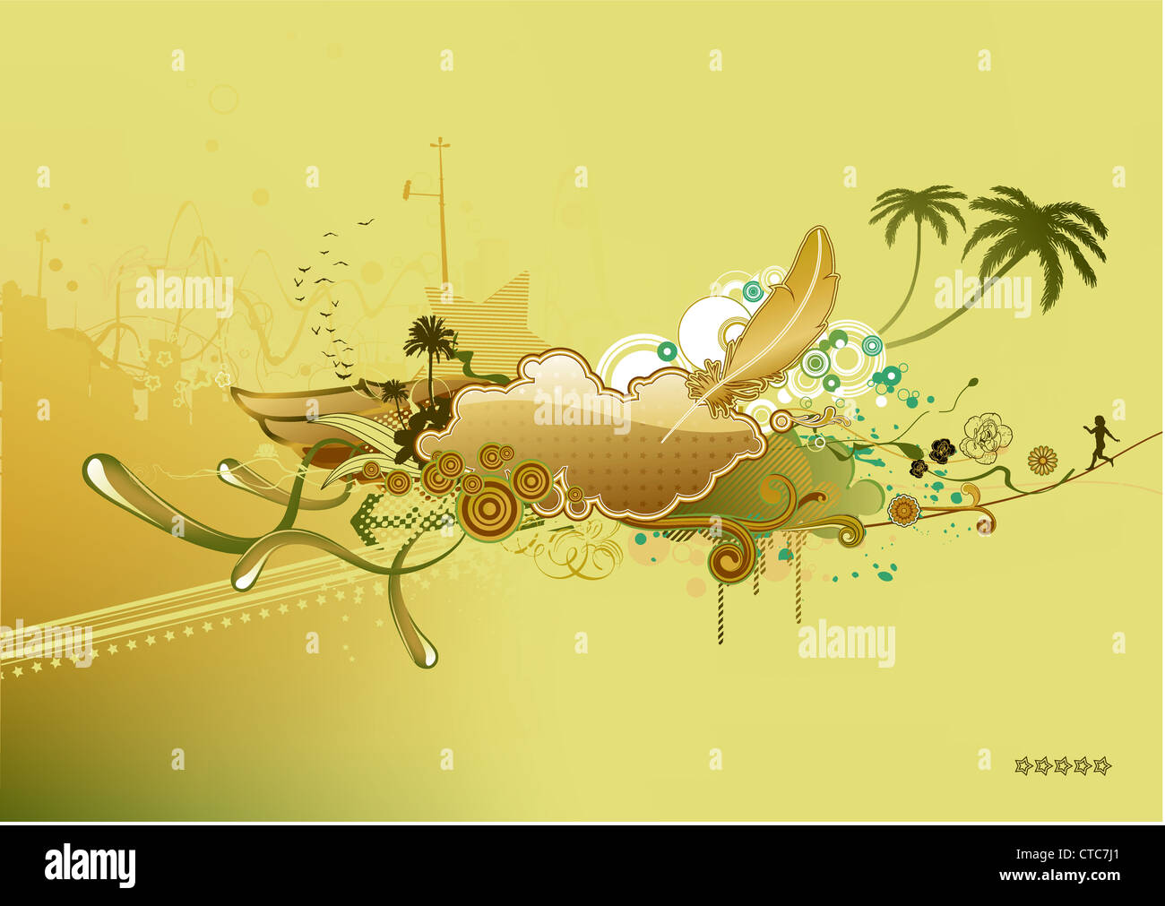 Grunge styled urban retro background. Vector illustration Stock Photo ...