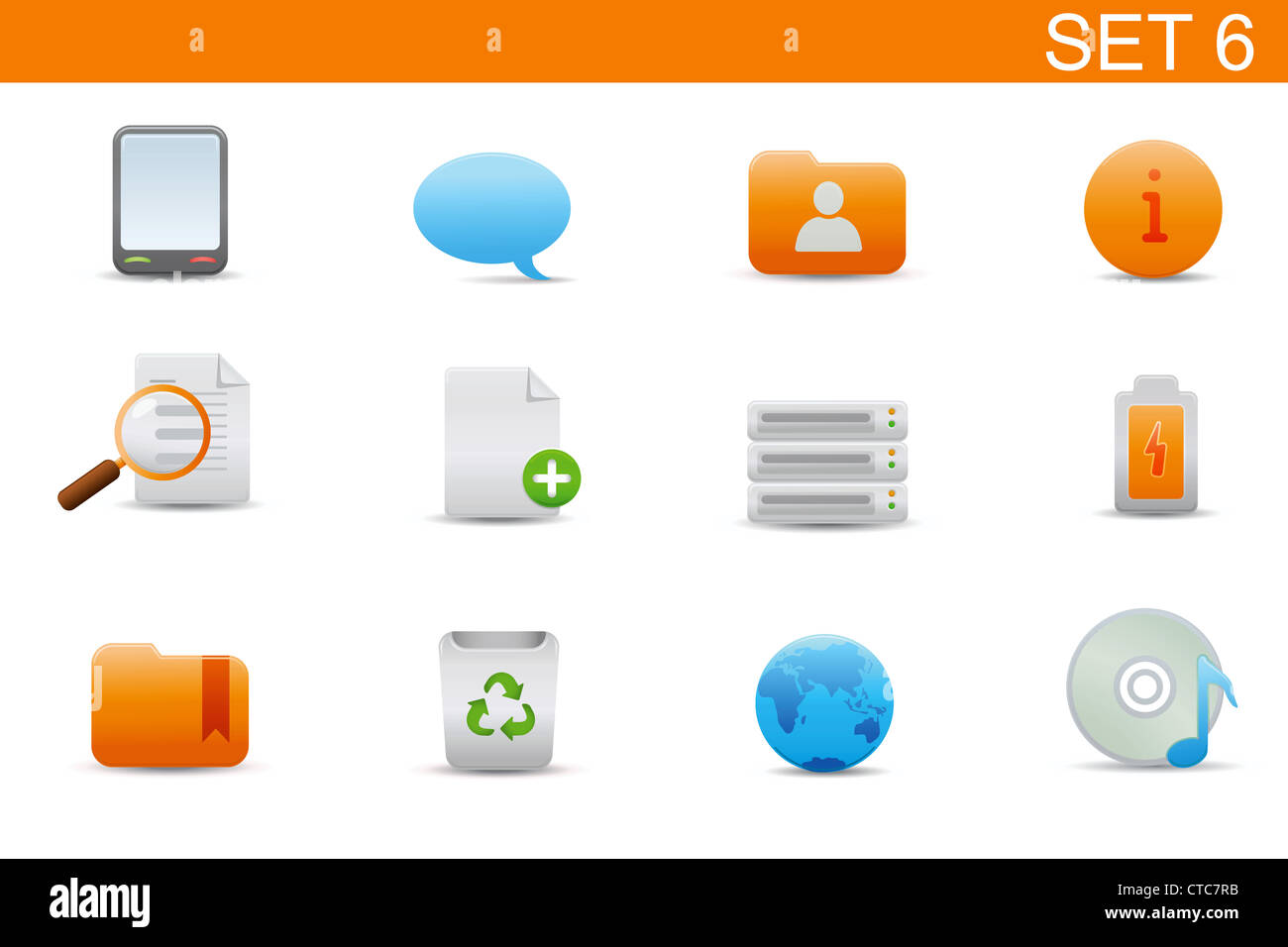 Vector illustration set of elegant simple icons for common computer and ...