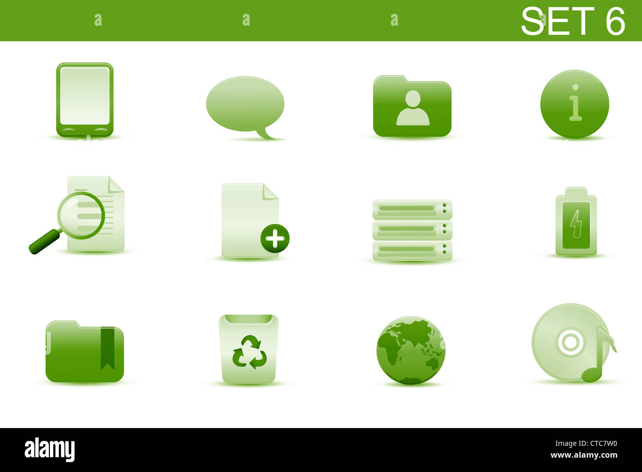 Vector illustration set of elegant simple icons for common computer and ...