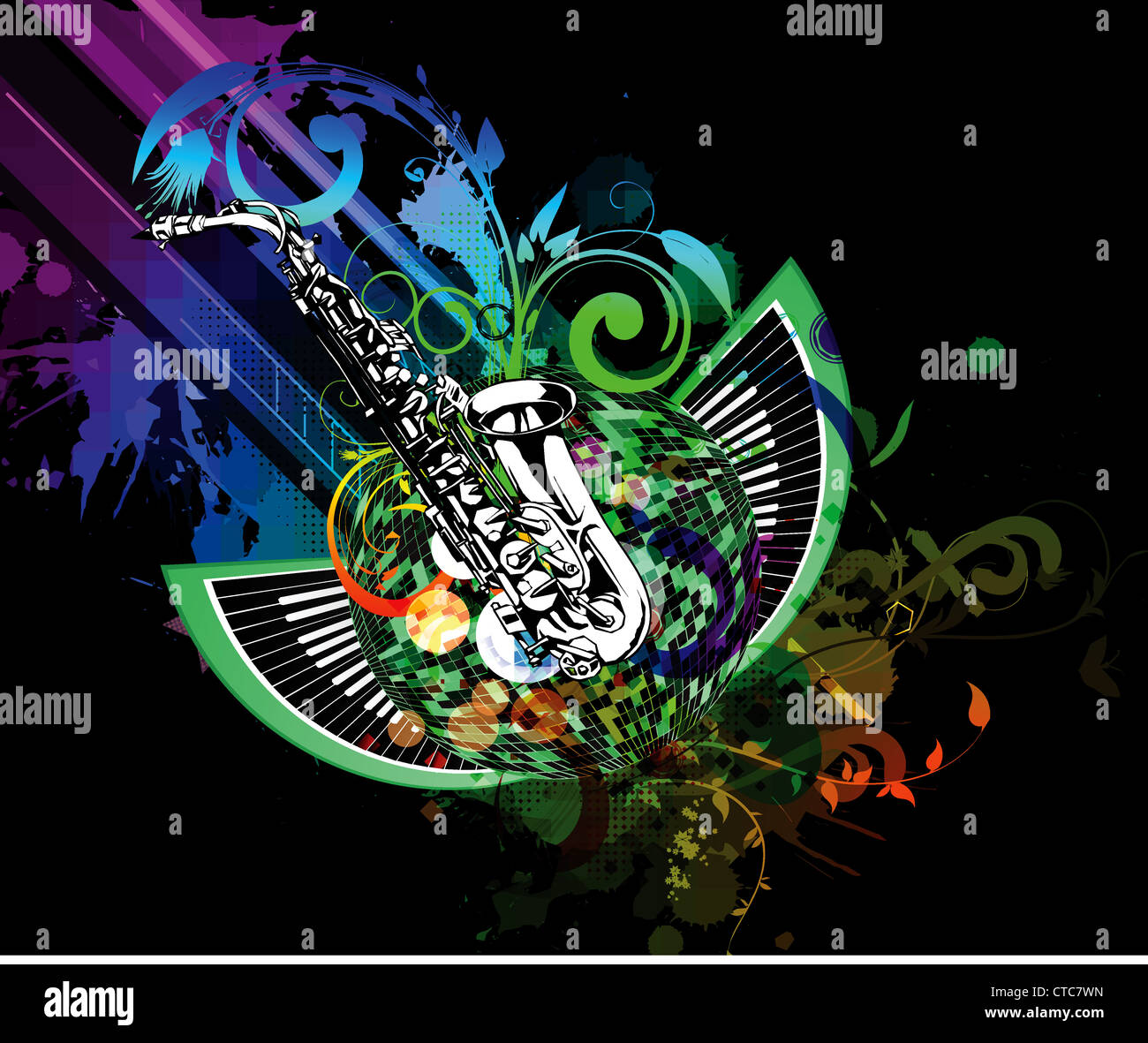 vector colorful concert poster Stock Photo - Alamy