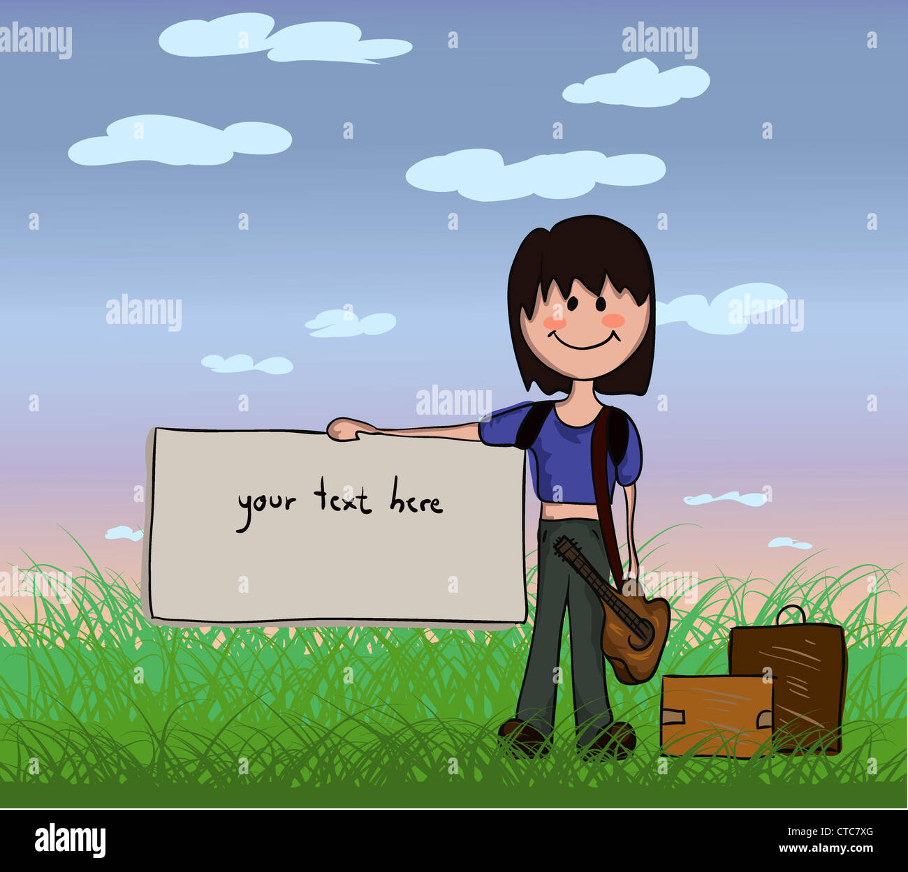 cartoon background vector illustration Stock Photo - Alamy