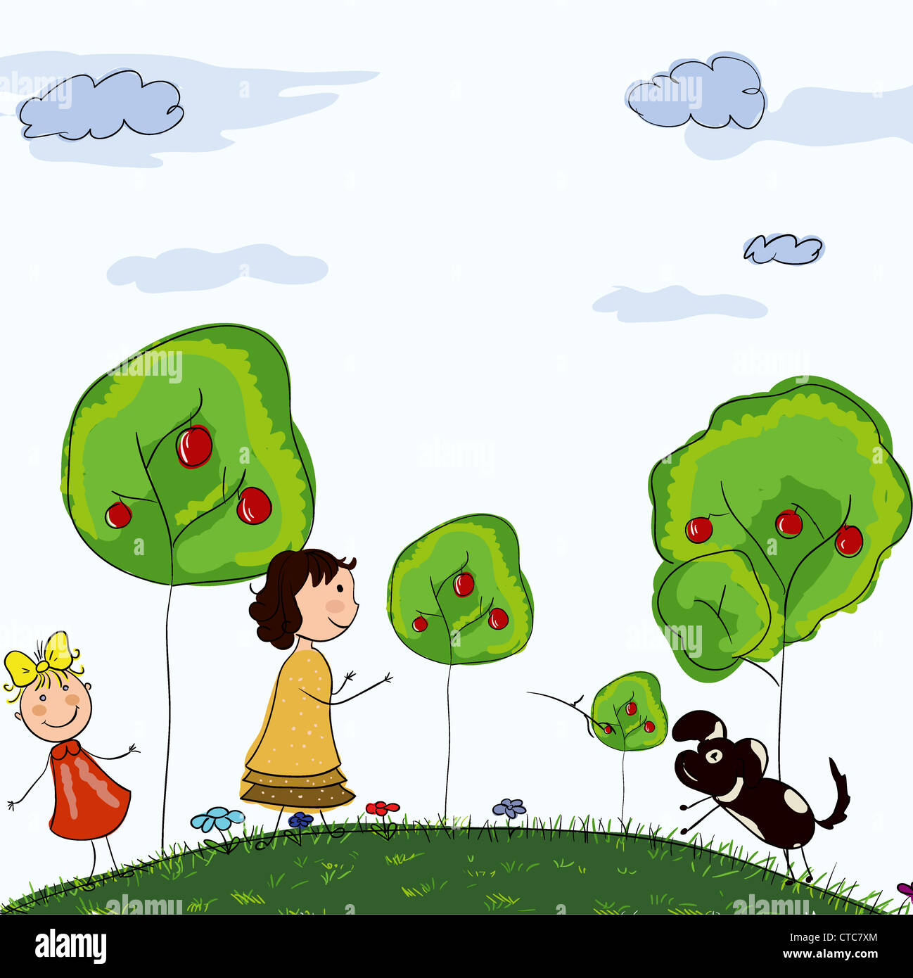 cartoon background vector illustration Stock Photo - Alamy