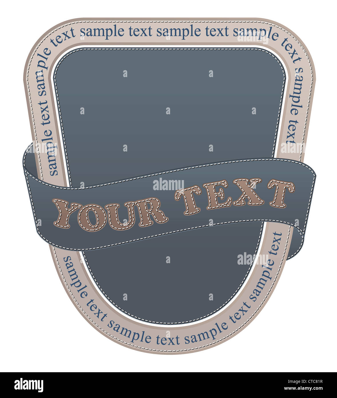 stitch label vector illustration Stock Photo - Alamy