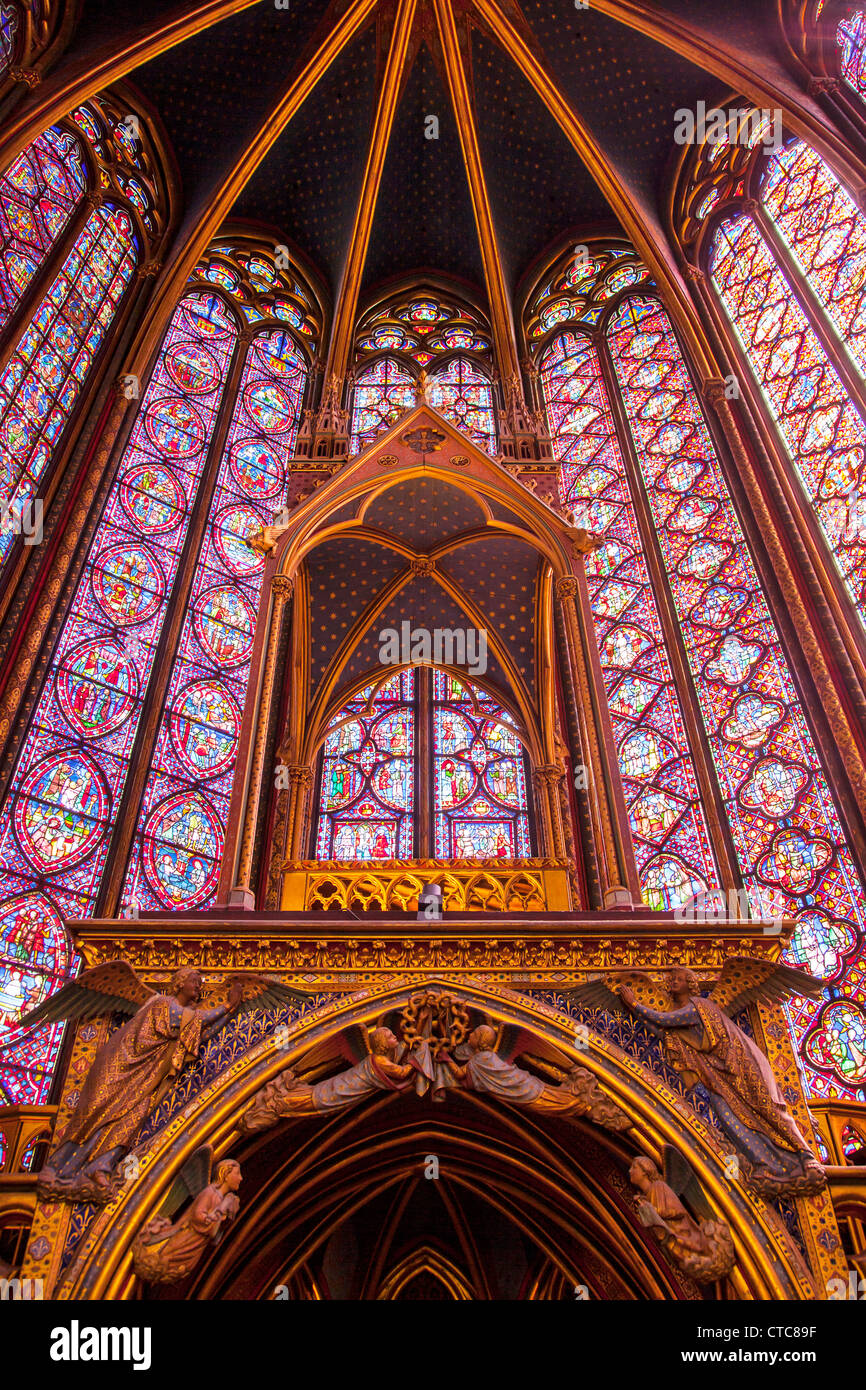 Upper stained glass windows hi-res stock photography and images - Alamy