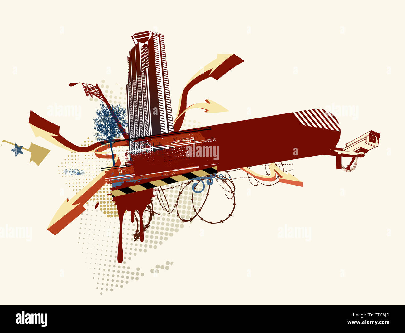 Vector illustration of style urban background Stock Photo - Alamy