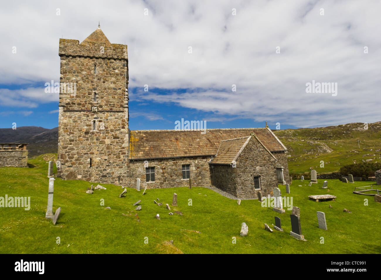 St. Clement's Church - Rodel, Outer Hebrides of Scotland Stock Photo ...