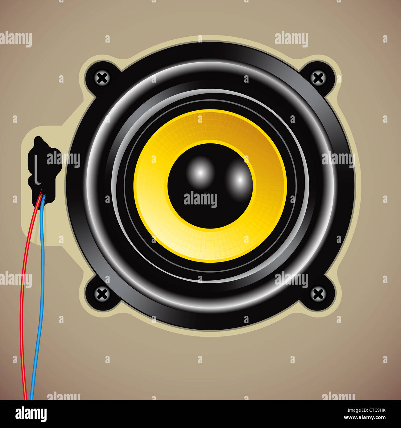 Vector illustration of detailed loud speaker Stock Photo - Alamy