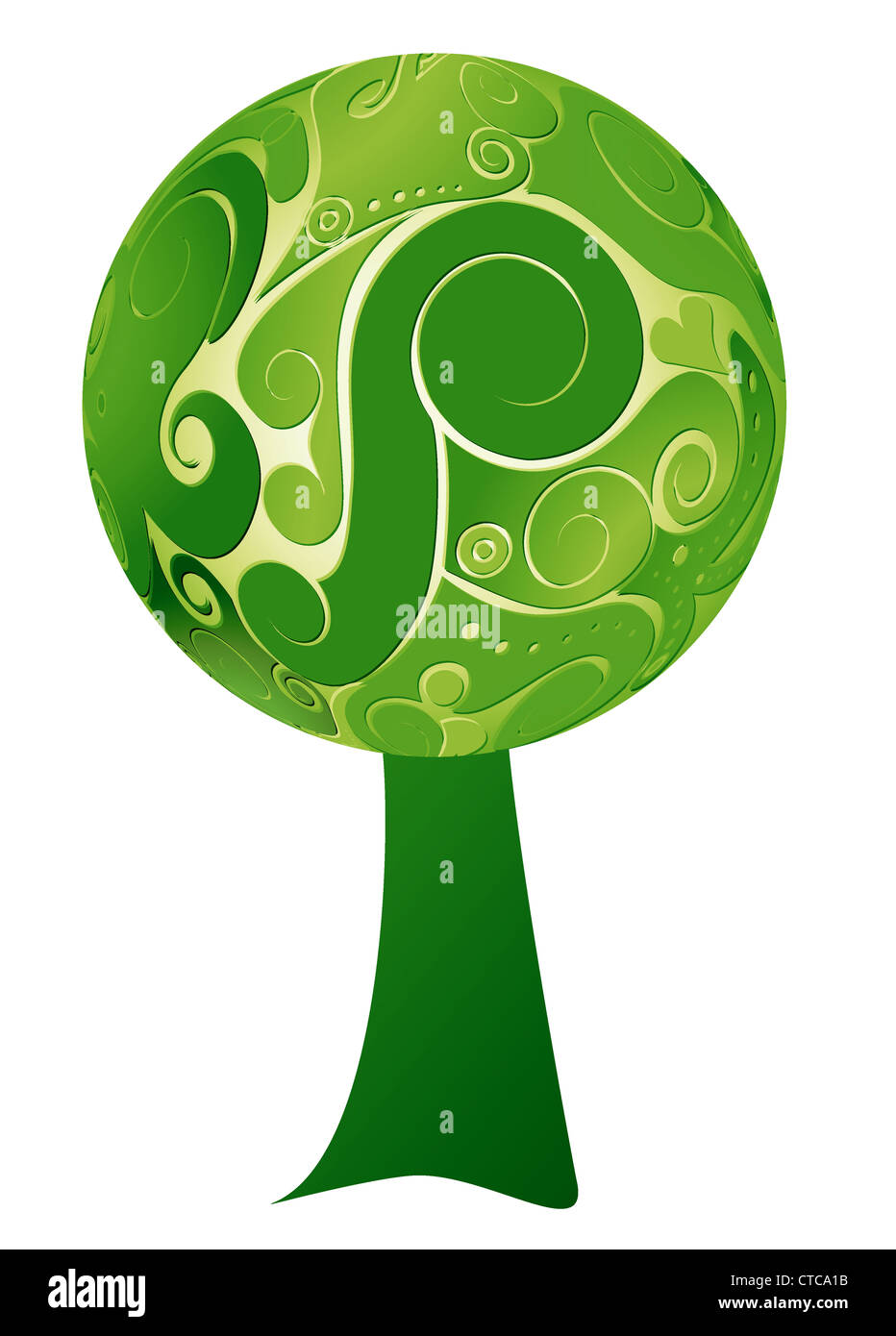 vector illustration of an abstract tree Stock Photo - Alamy