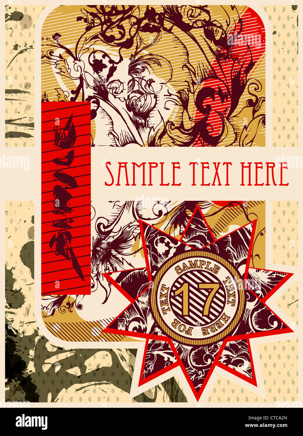 vintage label vector illustration Stock Photo - Alamy