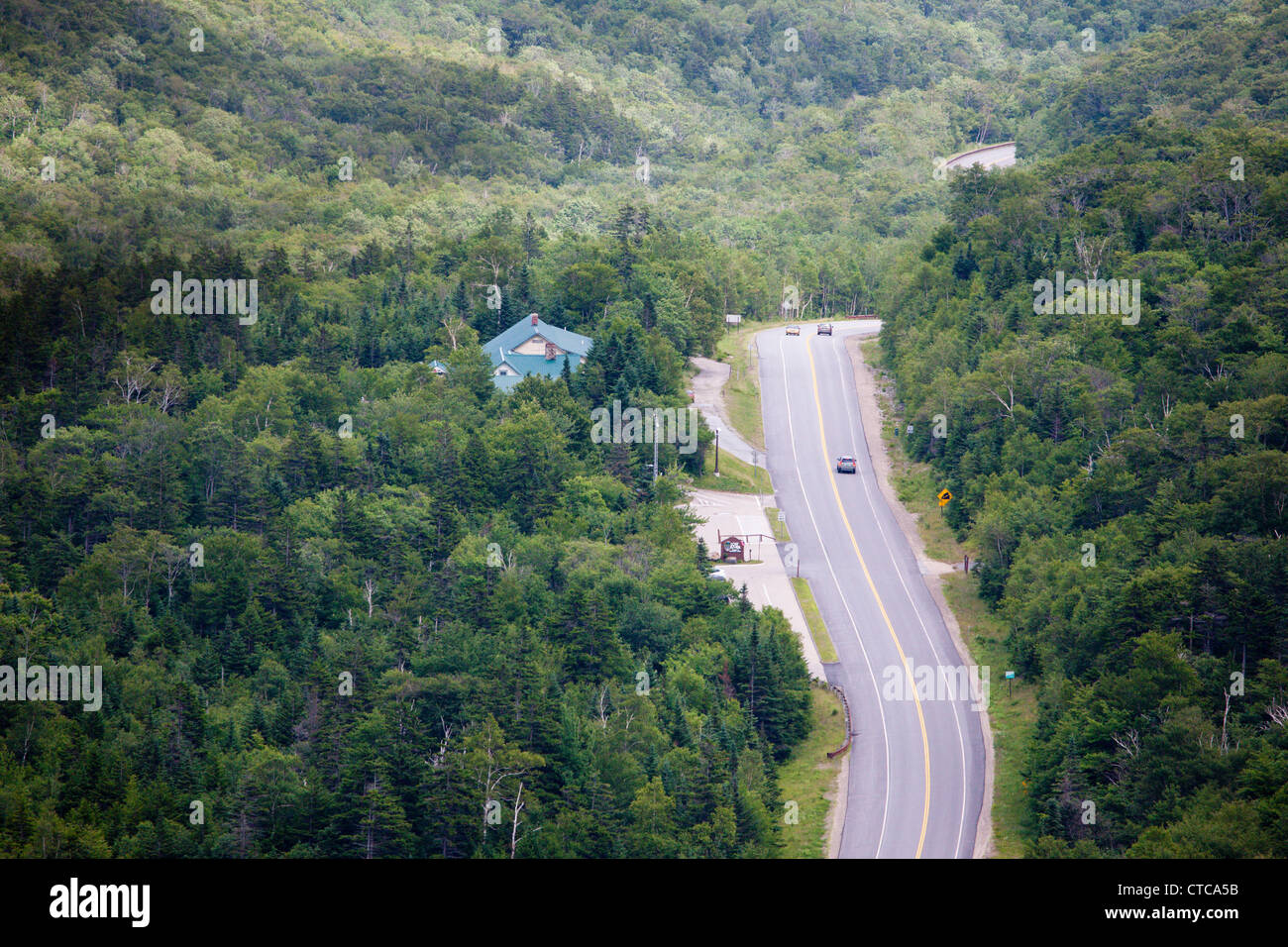 Route 112 in Kinsman Notch of the White Mountains, New Hampshire USA ...