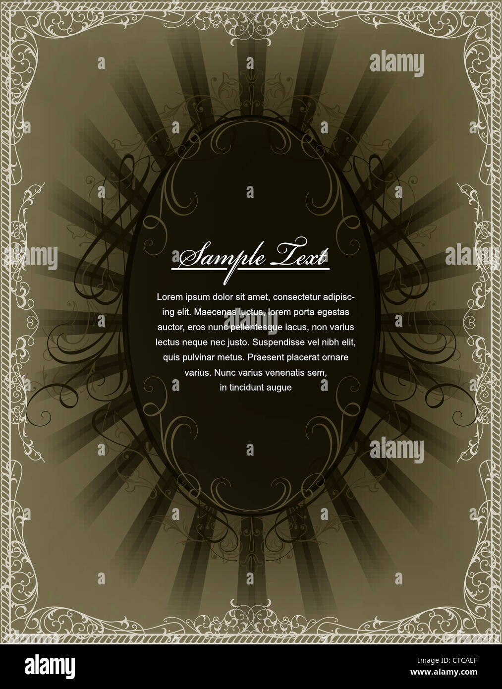 vintage frame vector illustration Stock Photo - Alamy