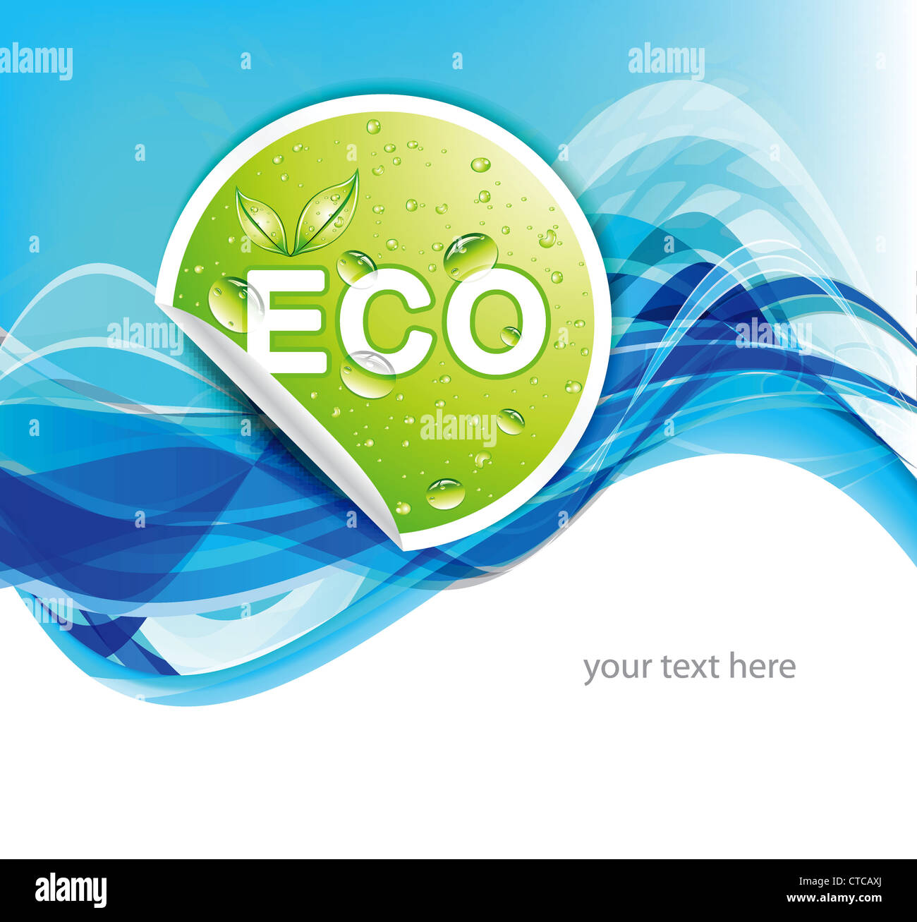 vector green sticker with blue background Stock Photo - Alamy