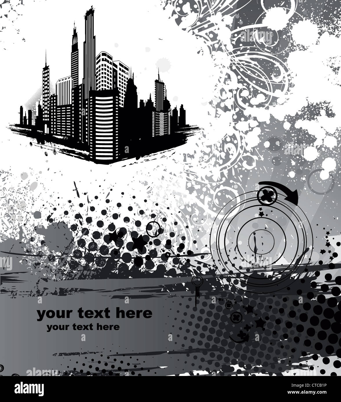 vector abstract city illustration Stock Photo - Alamy