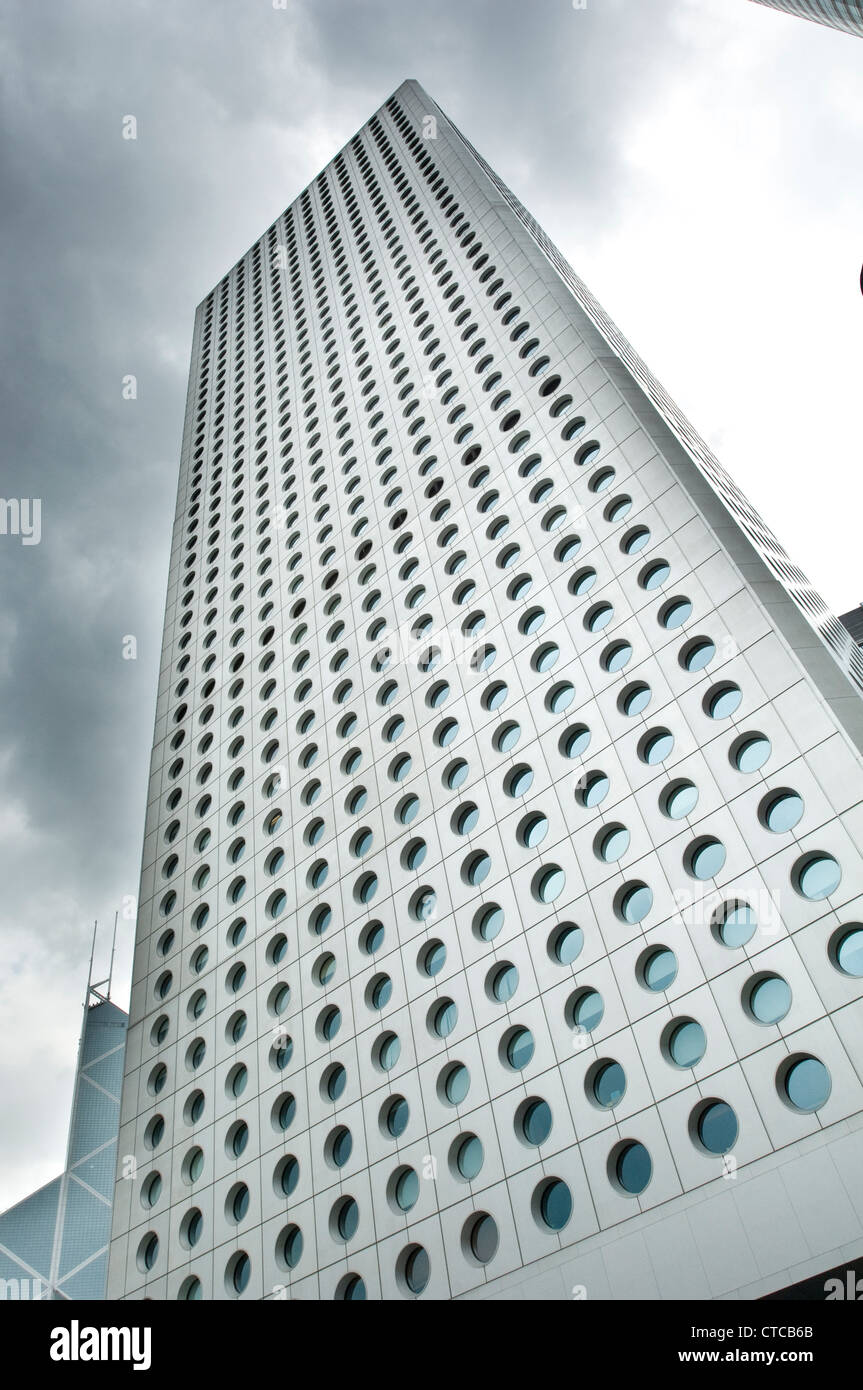 High rise modern buildings in and around the Statue Square district of ...