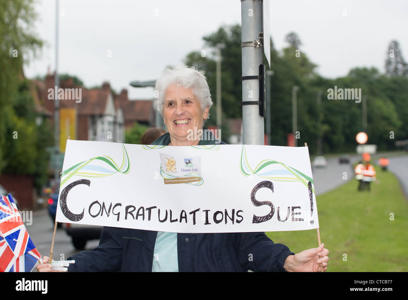 Mother of Susan Stevenson who was the Torch Bearer on the A6 in Oadby ...