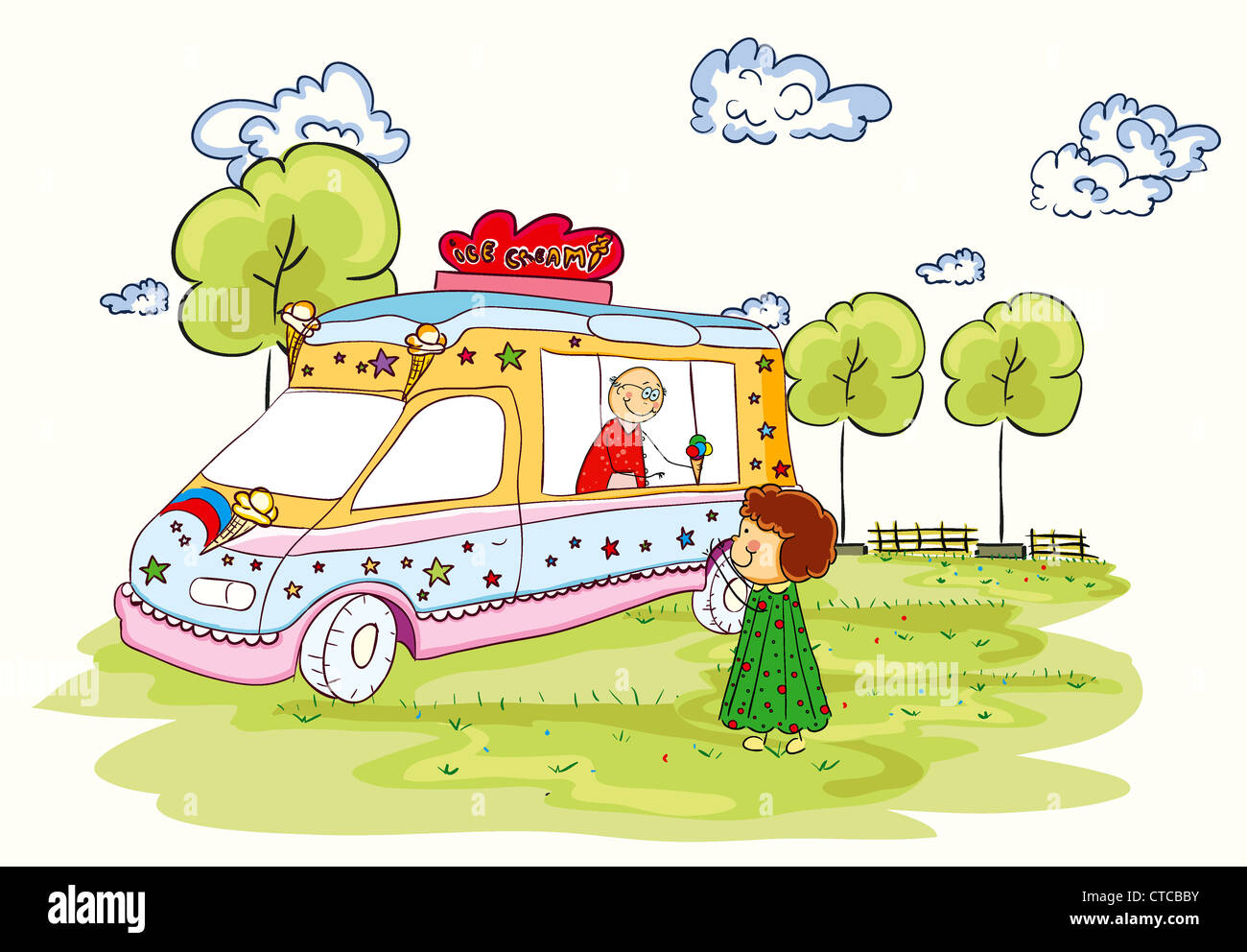 cartoon background vector illustration Stock Photo - Alamy