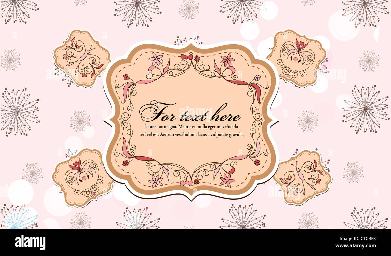 spring frame vector illustration Stock Photo - Alamy