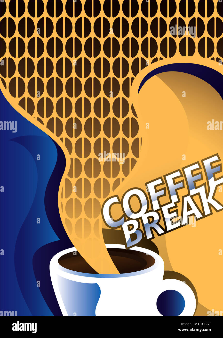 Coffee break poster Stock Photo - Alamy