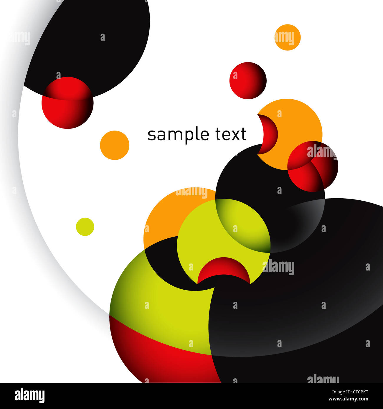 Colorful designed layout with circles Stock Photo - Alamy