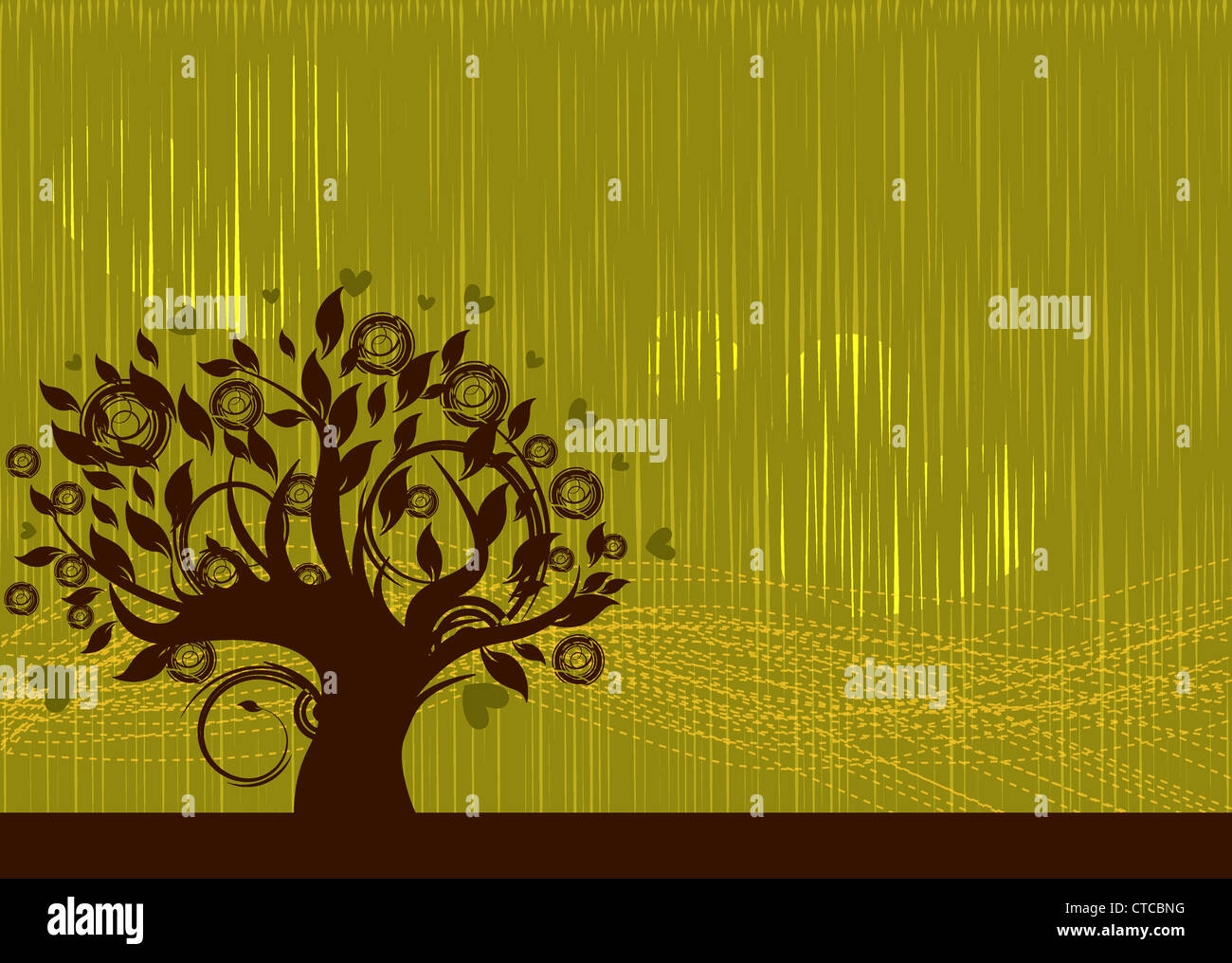 vector abstract background with tree Stock Photo - Alamy