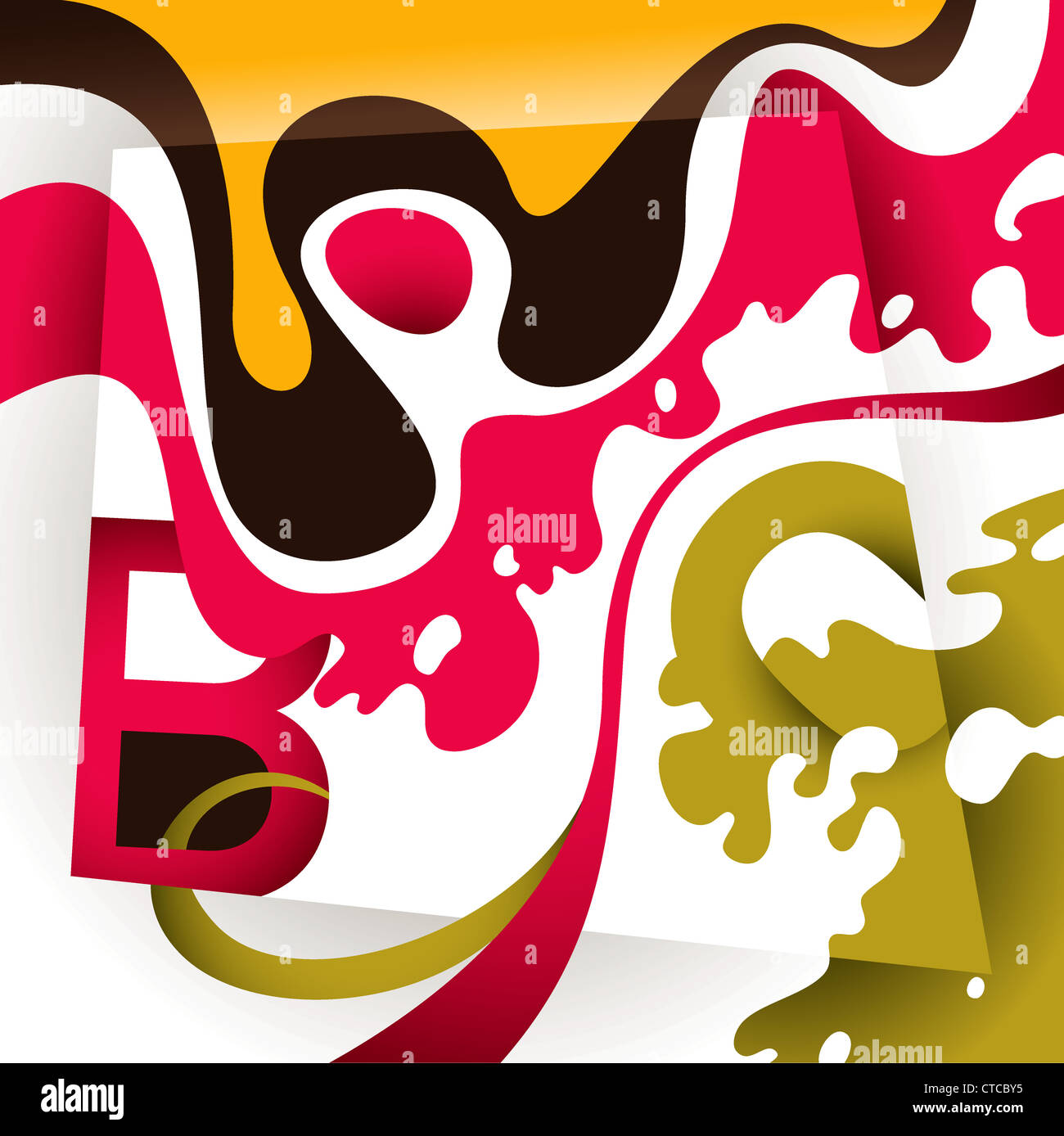 Conceptual background with abstraction and typography Stock Photo - Alamy