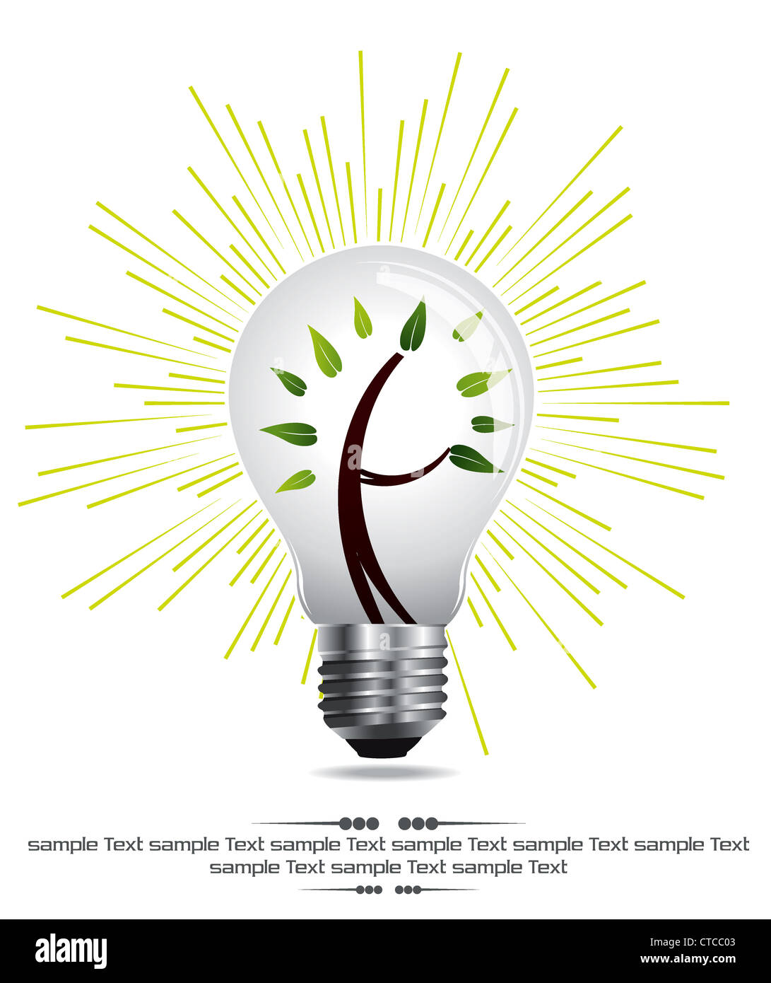 eco light bulb vector illustration Stock Photo - Alamy