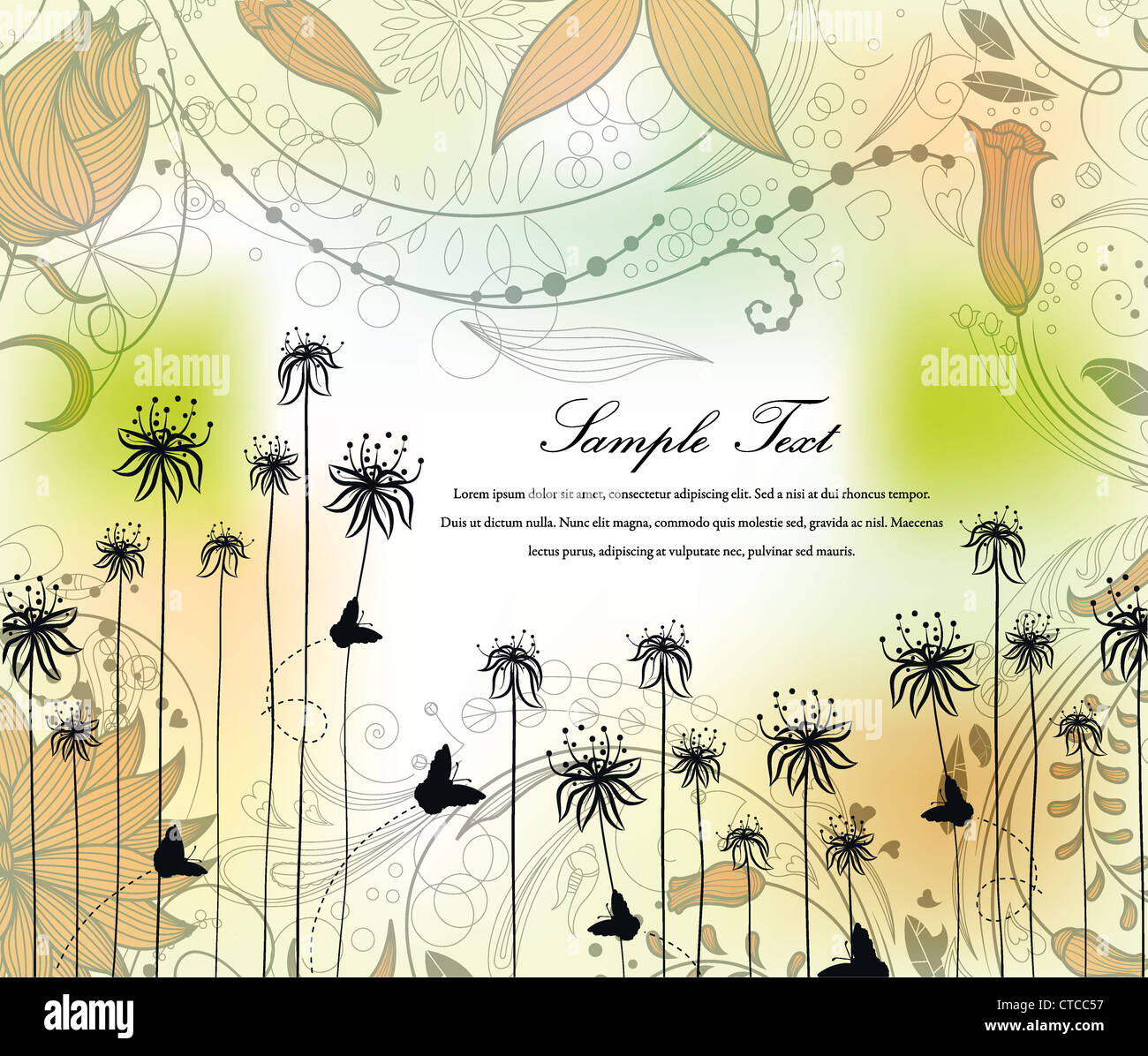 vector abstract floral background Stock Photo - Alamy