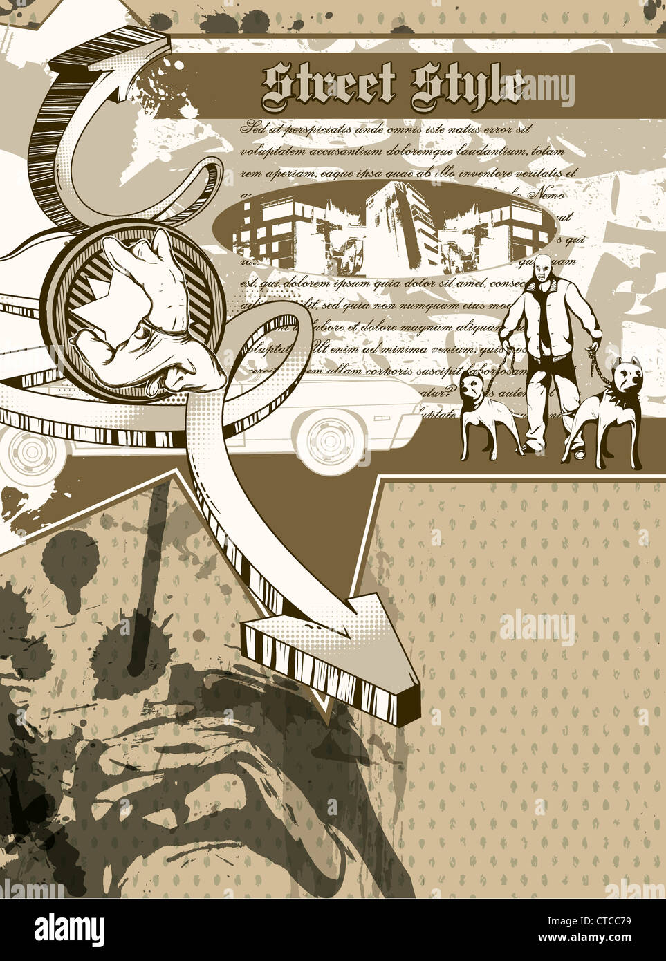 vector urban grunge background Stock Photo - Alamy