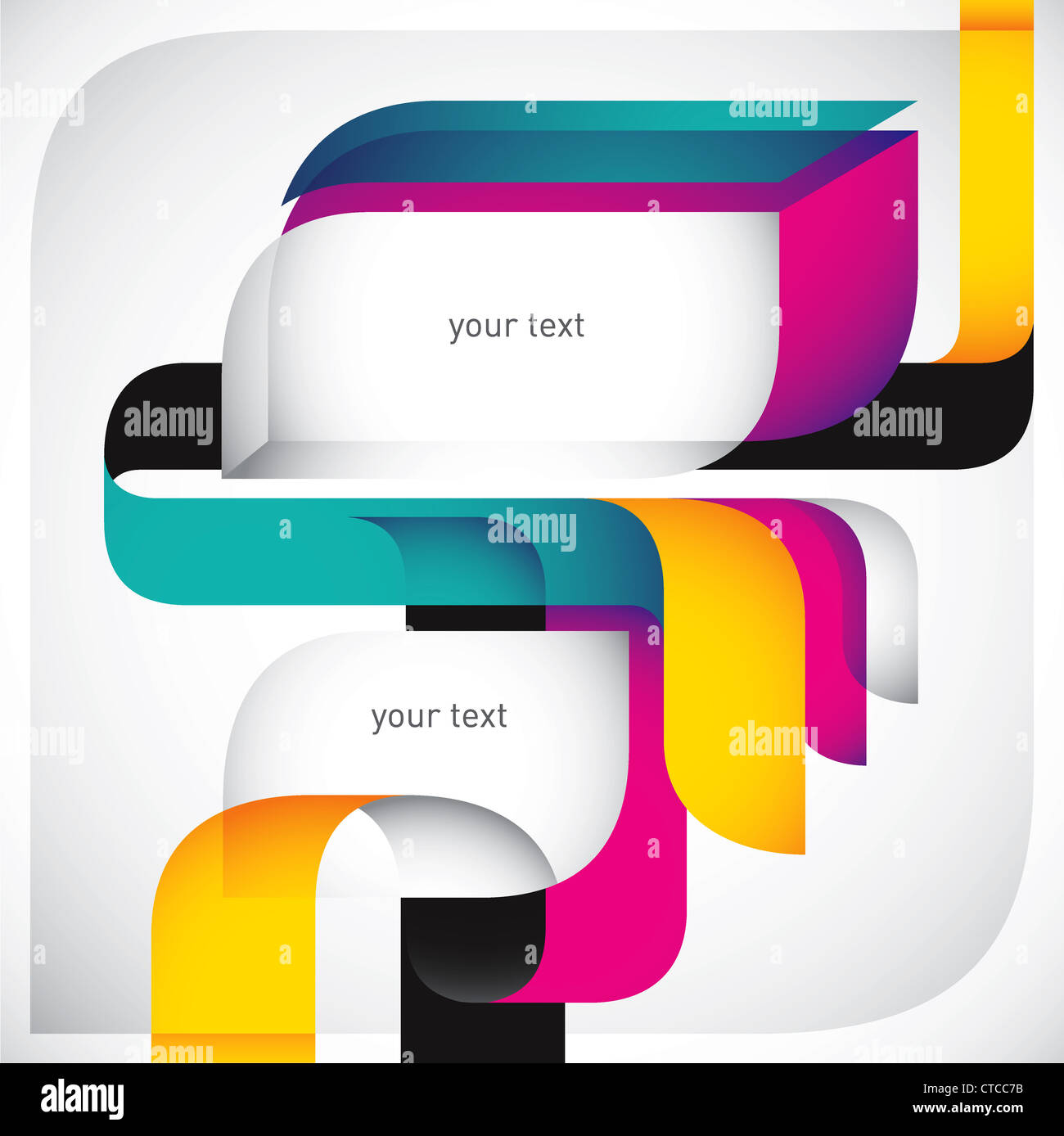 Creative colorful layout with designed shapes Stock Photo - Alamy