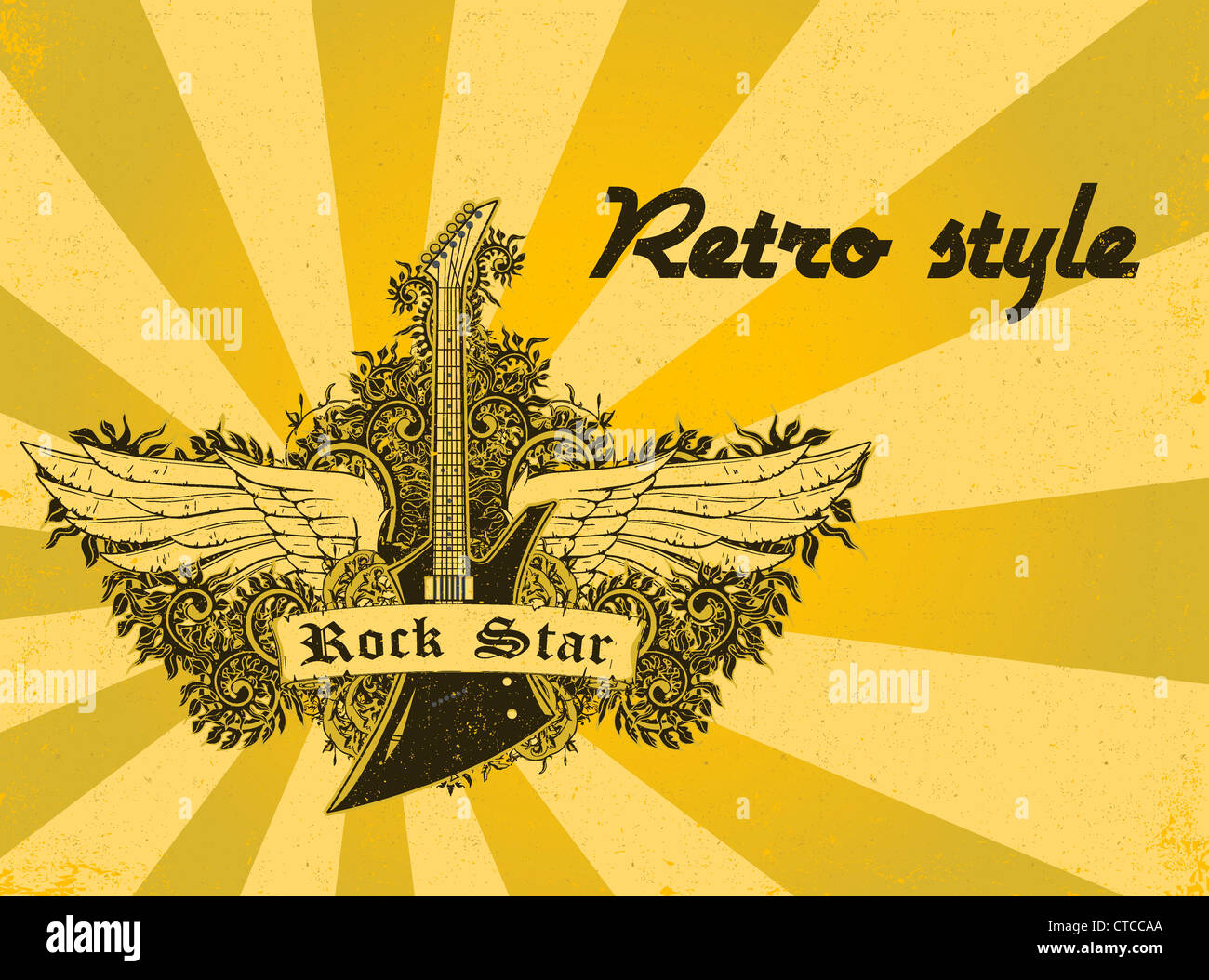 vector retro concert poster Stock Photo - Alamy