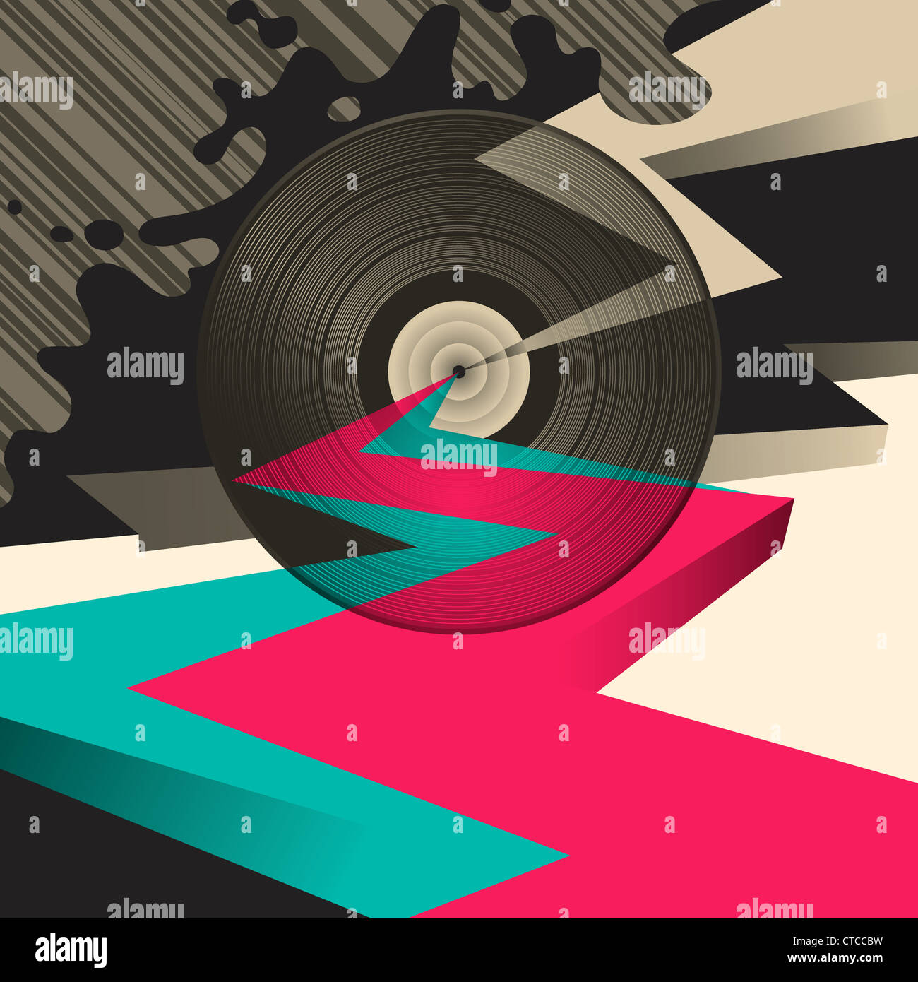 Designed artistic background with vinyl Stock Photo - Alamy