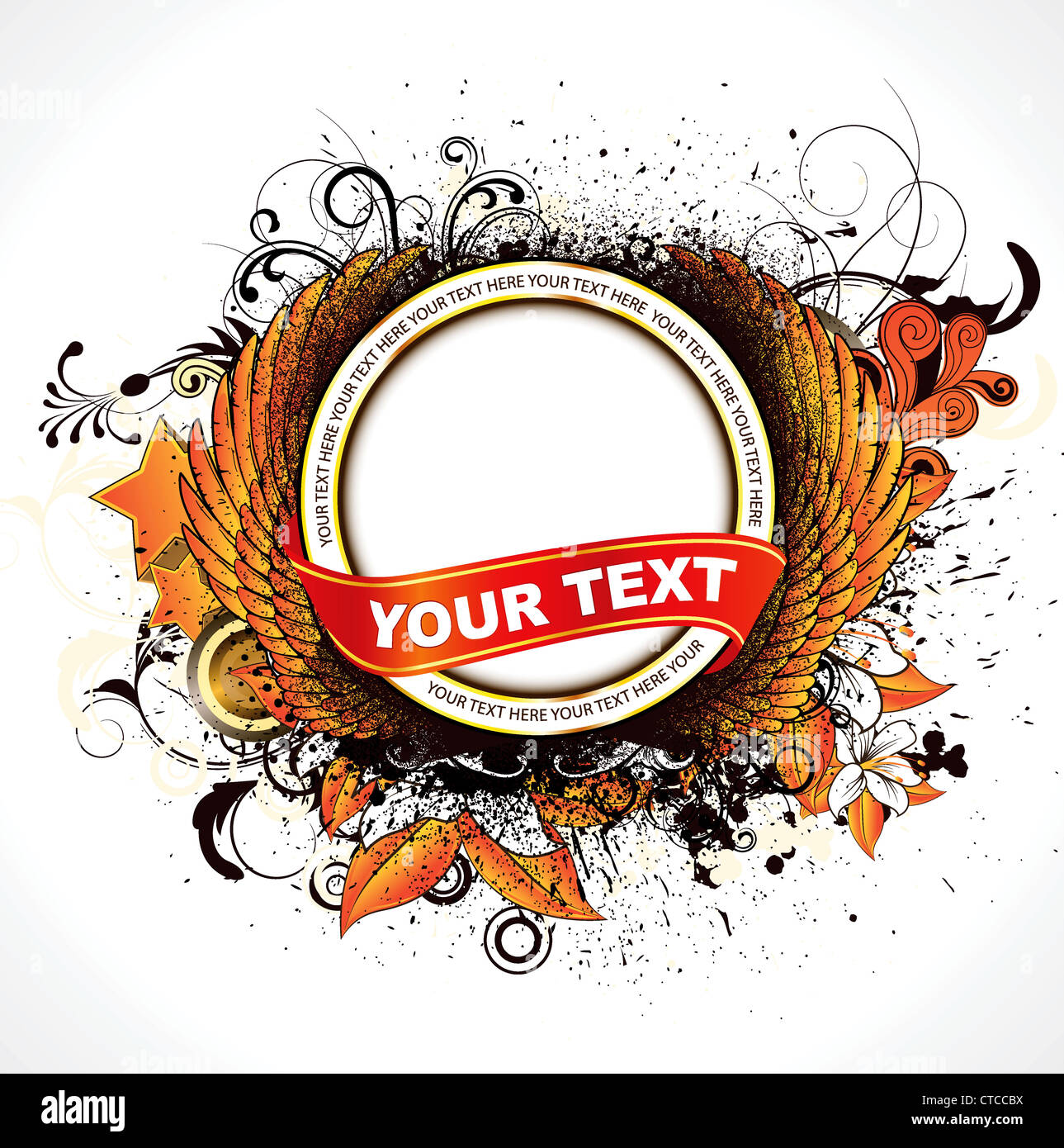 vintage label vector illustration Stock Photo - Alamy