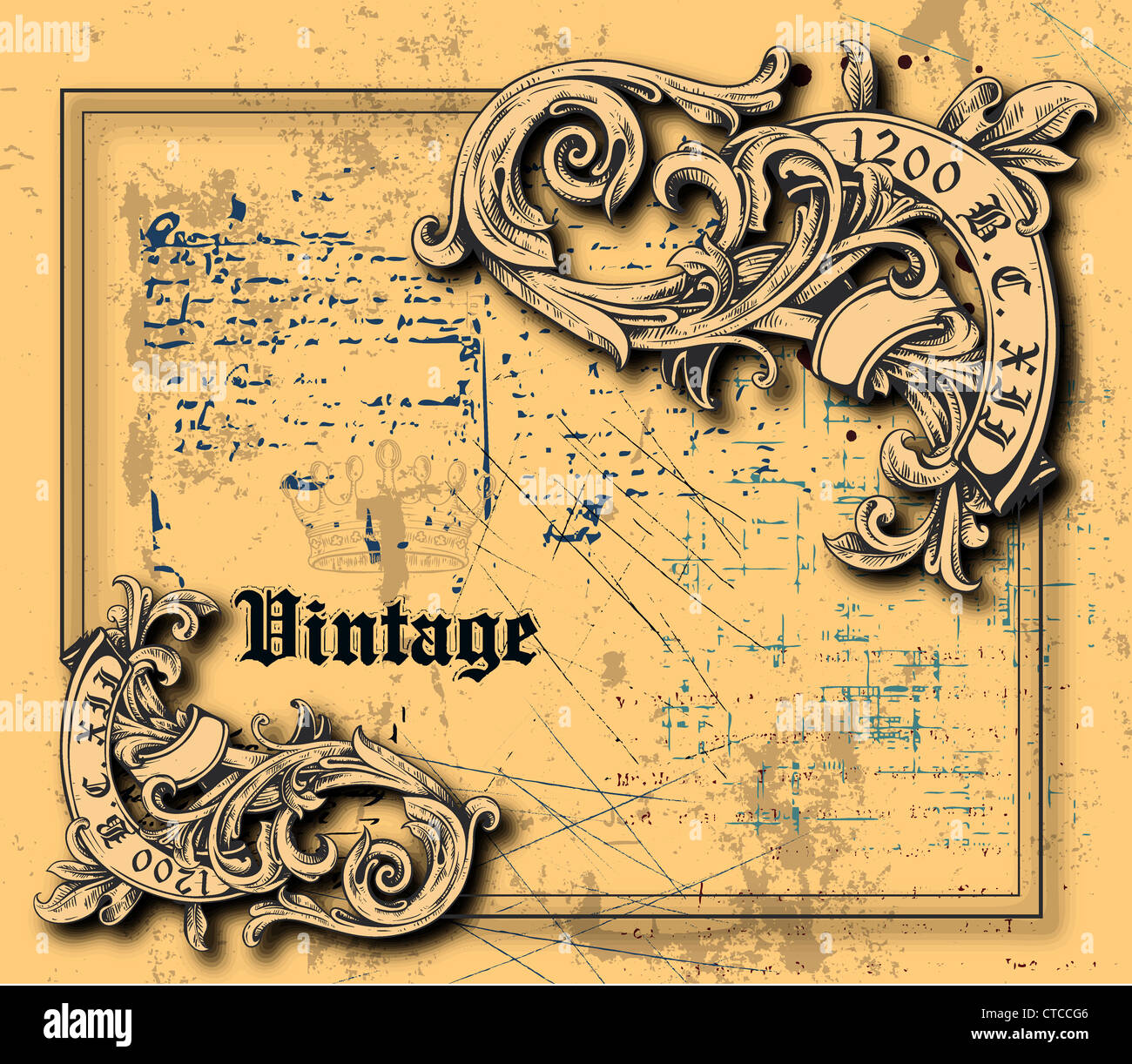 vintage background vector illustation Stock Photo - Alamy