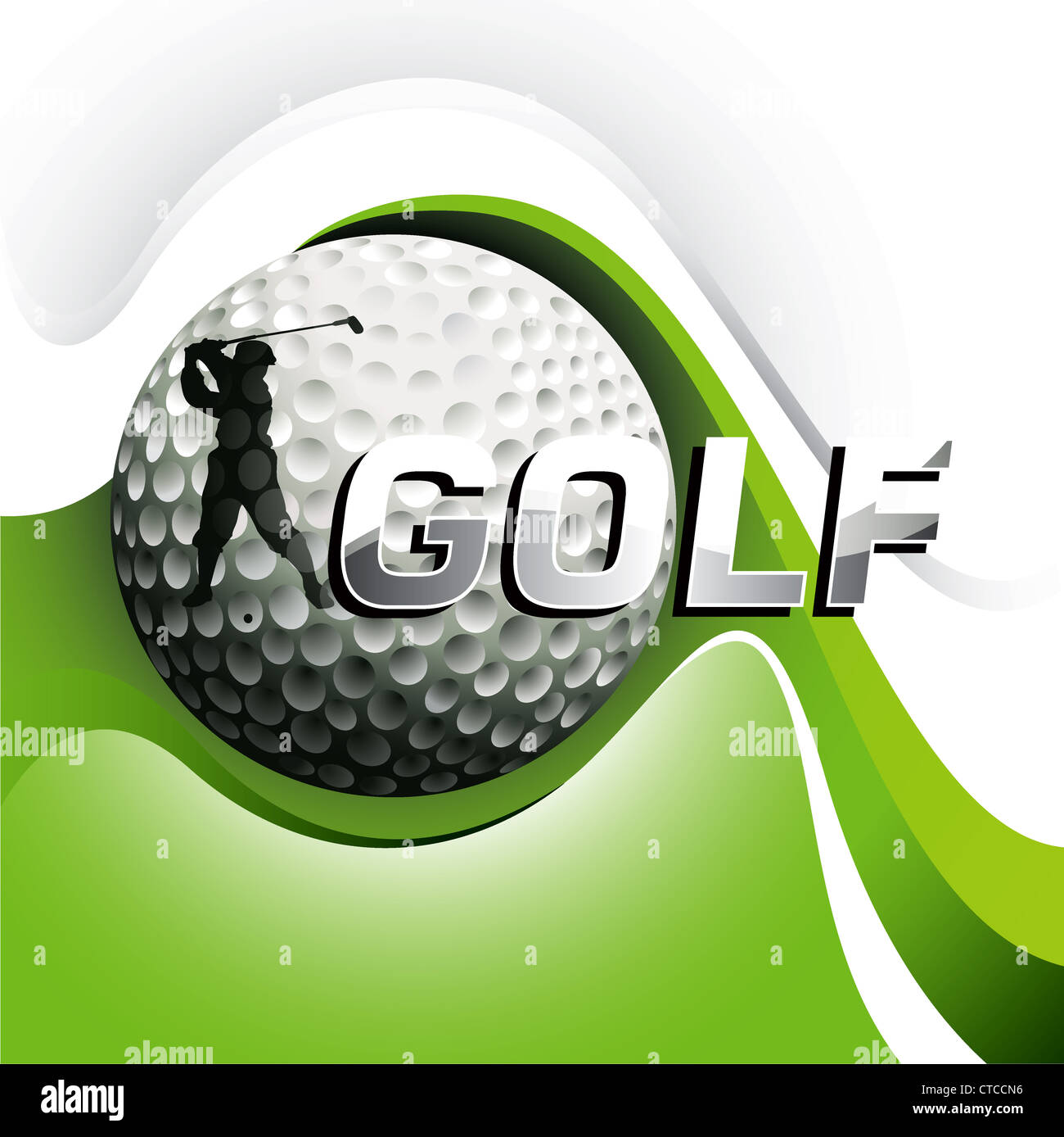 Designed golf background with stylized shapes Stock Photo - Alamy
