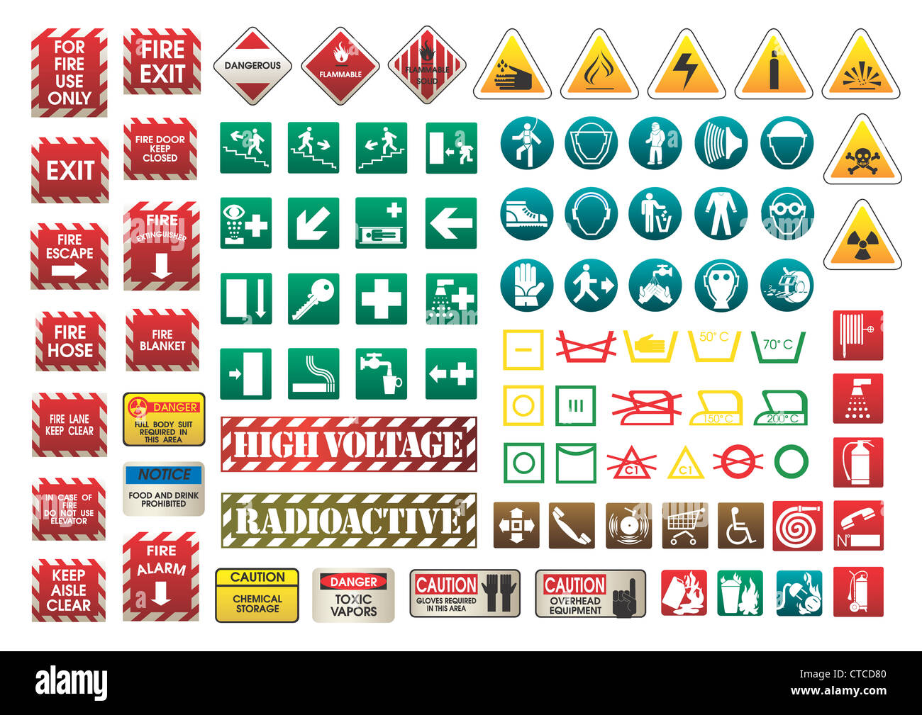 different signs set Stock Photo - Alamy