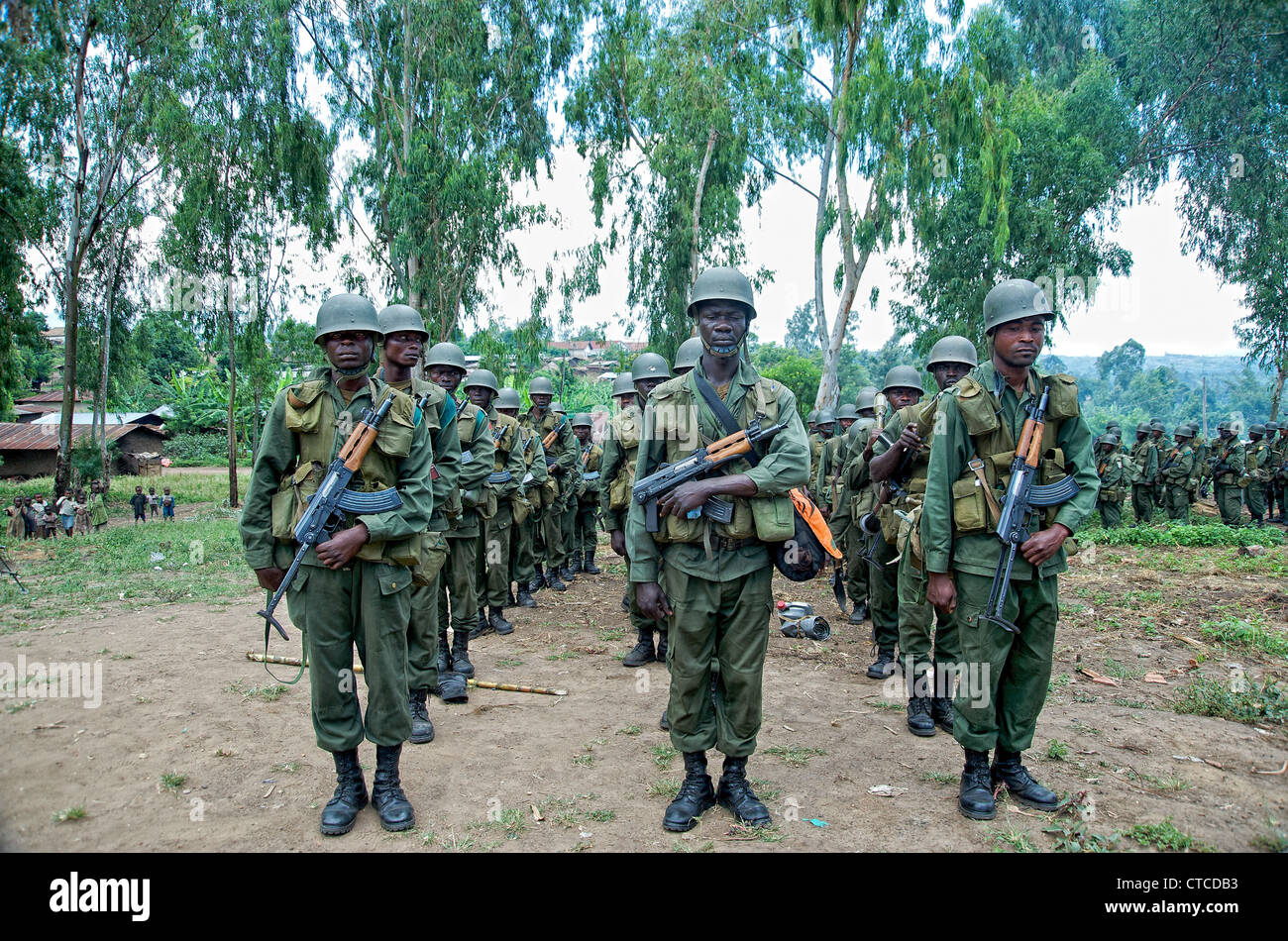 Congolese soldiers, FARDC, Mushake, Democratic Republic of Congo Stock ...