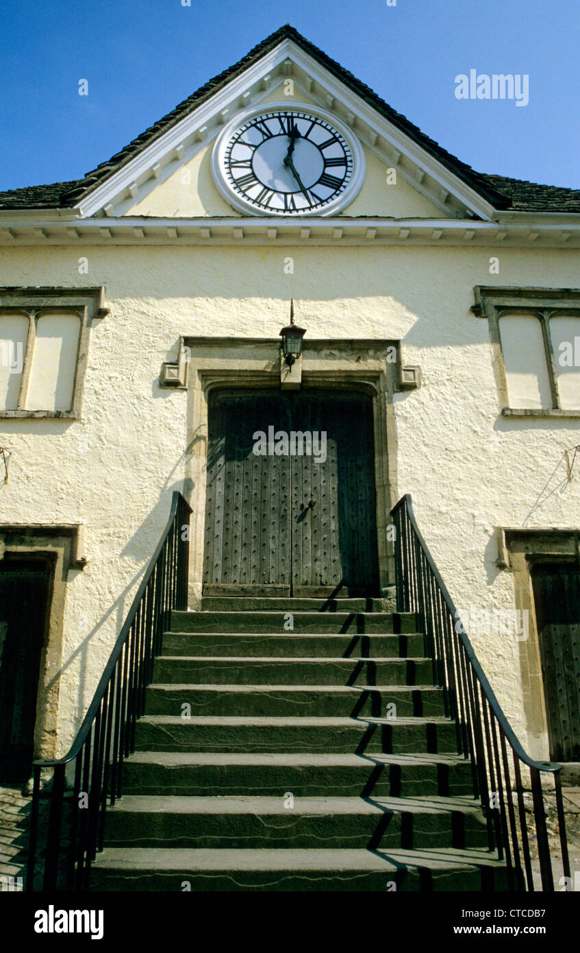 Town hall front door and steps, Tetbury, Gloucestershire, UK Stock ...
