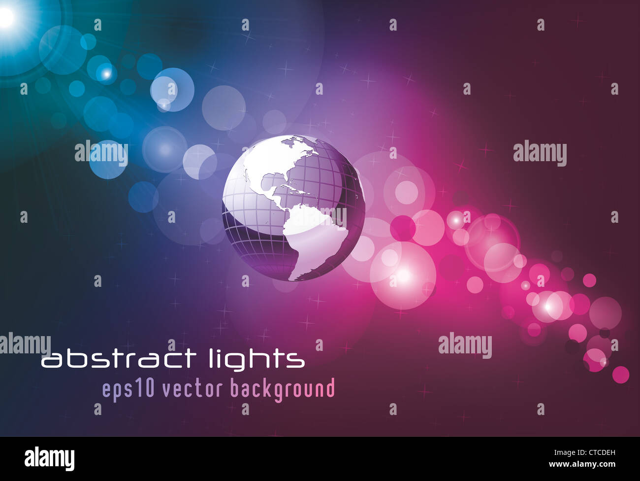 vector abstract background with globe Stock Photo - Alamy