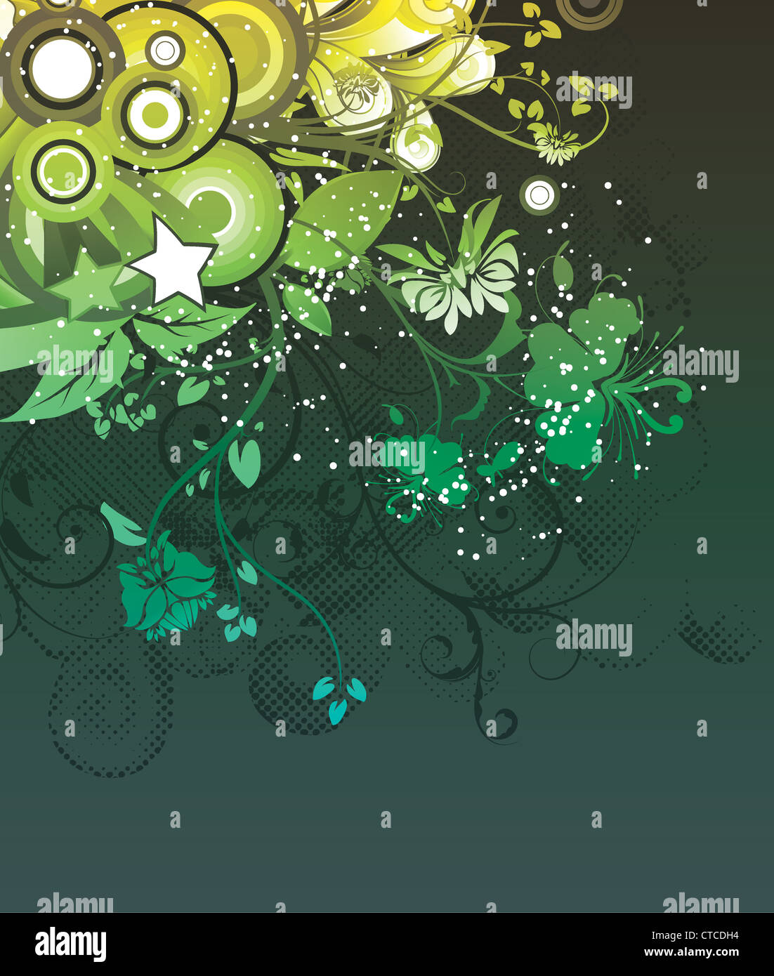 vector abstract background with floral Stock Photo - Alamy