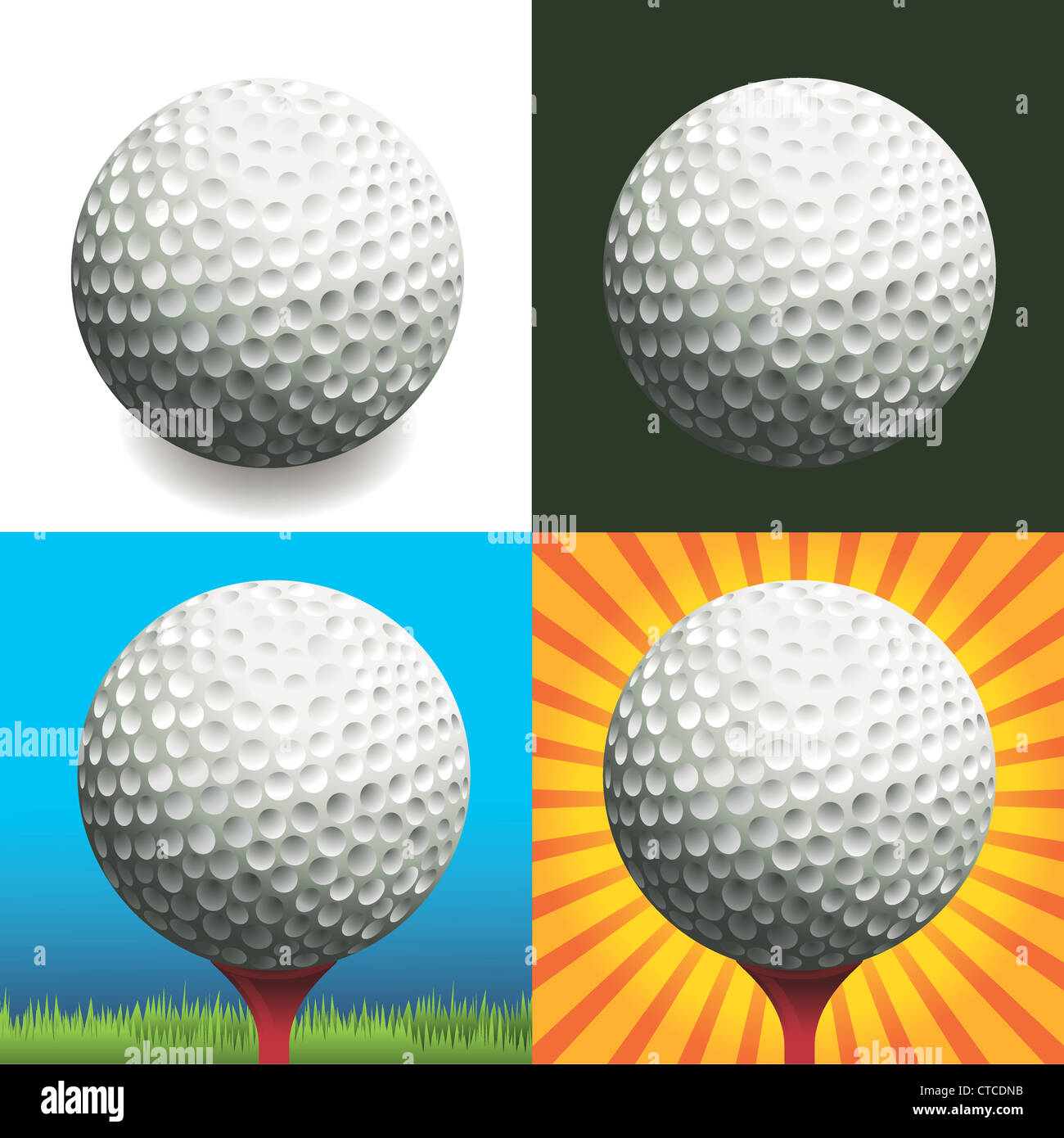 Golf ball on different backgrounds Stock Photo - Alamy