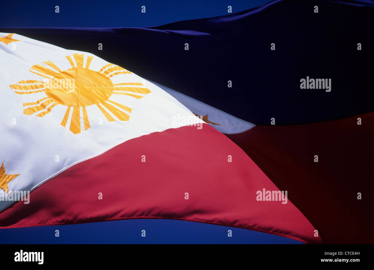 The national flag/colours of the Phillipines Stock Photo - Alamy