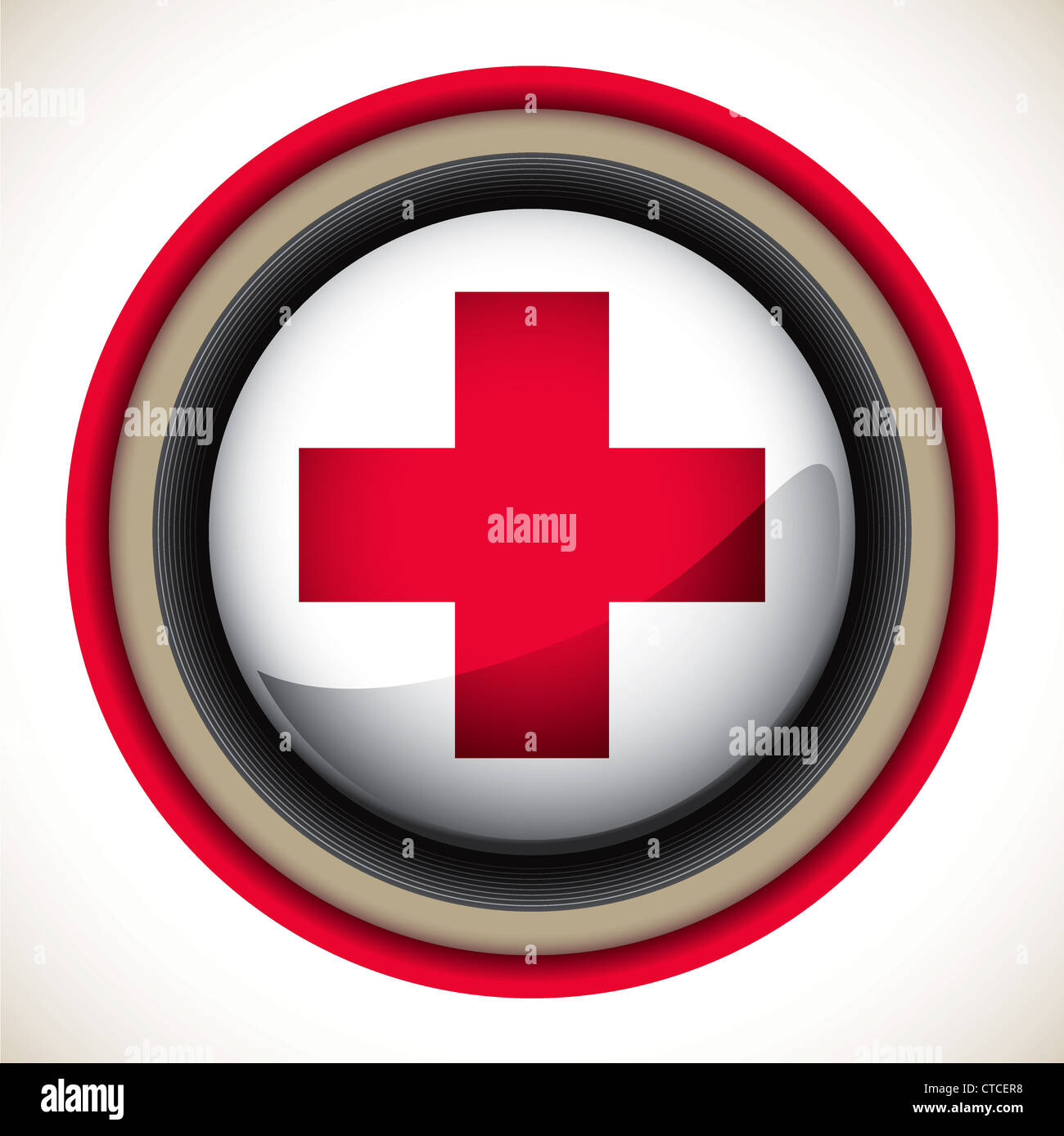 Isolated medical sign button Stock Photo - Alamy